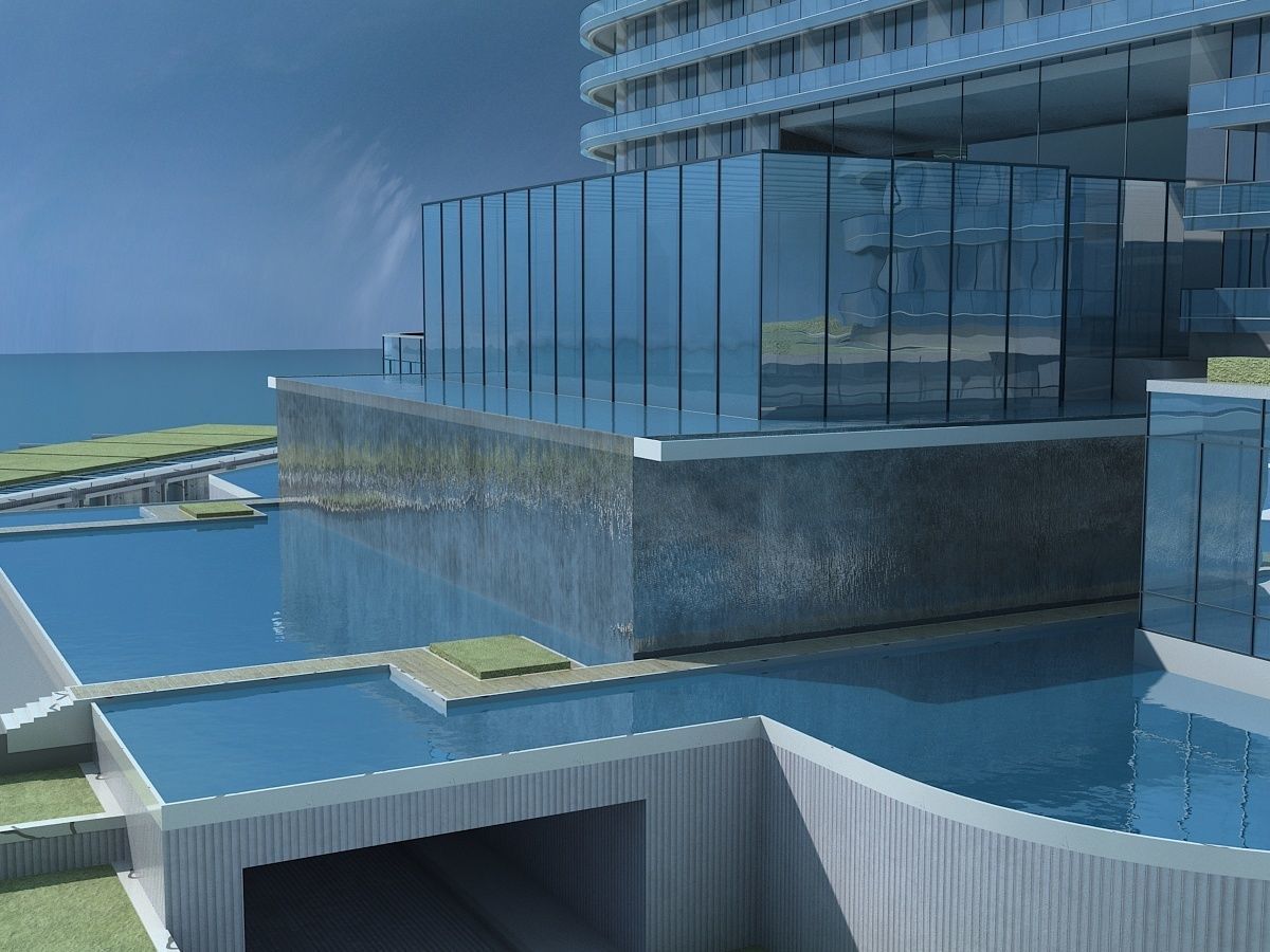 Beachfront Hotel 1 3D model | CGTrader