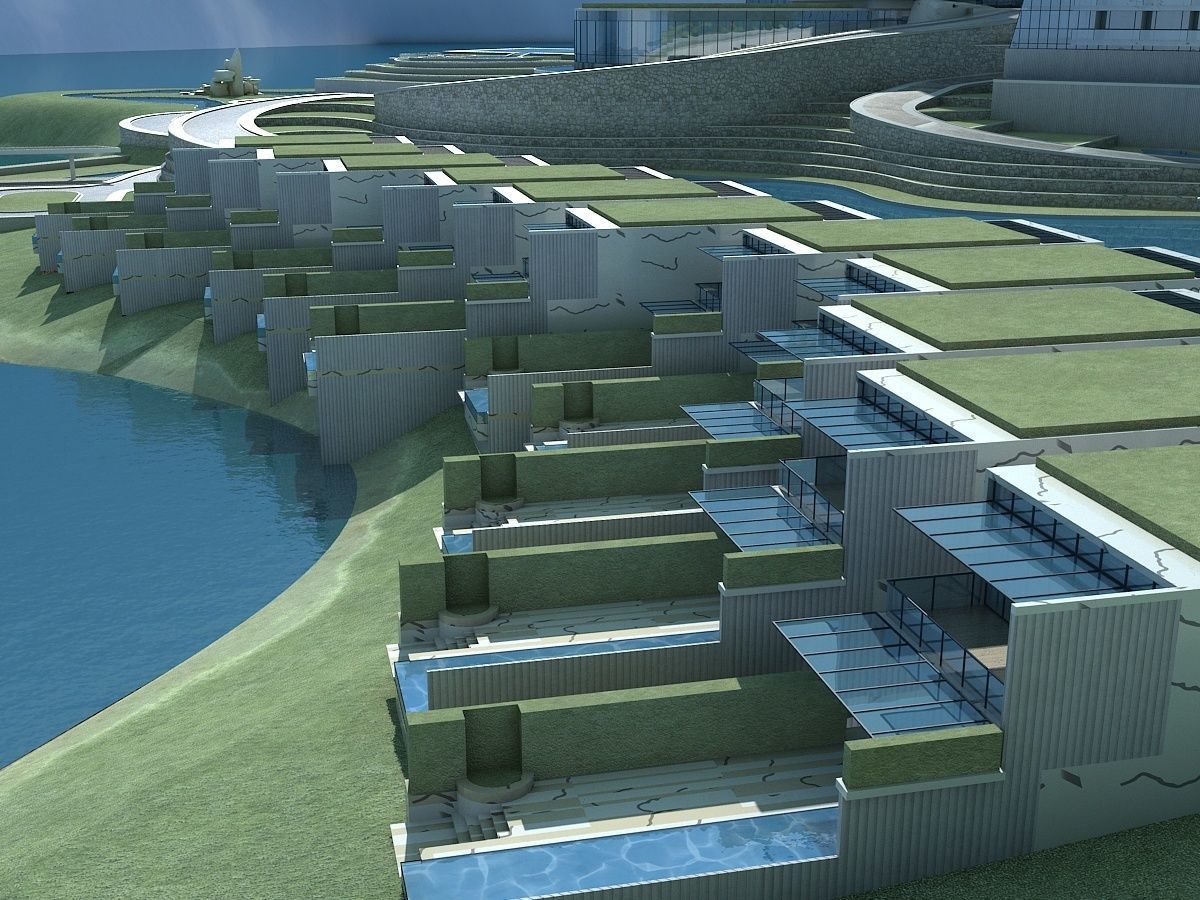 Beachfront Hotel 1 3D model | CGTrader