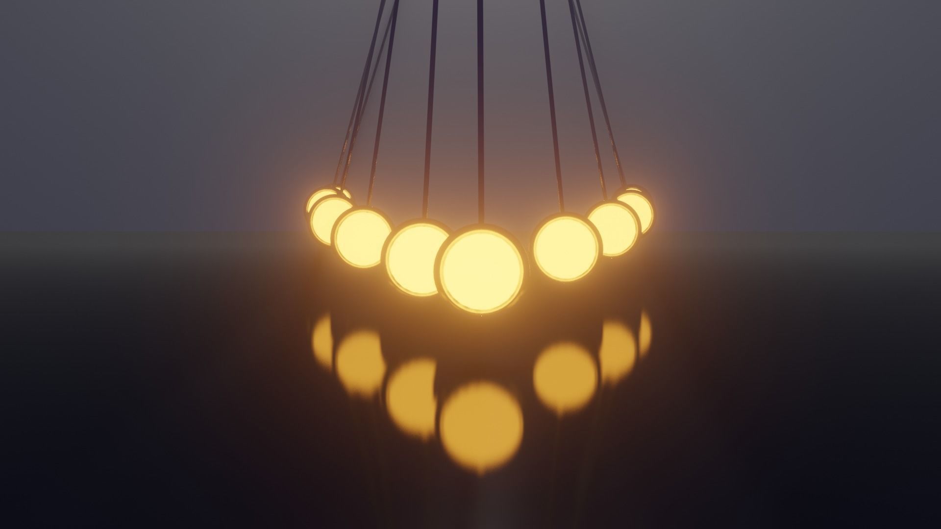 pendulum lights 3D model animated | CGTrader