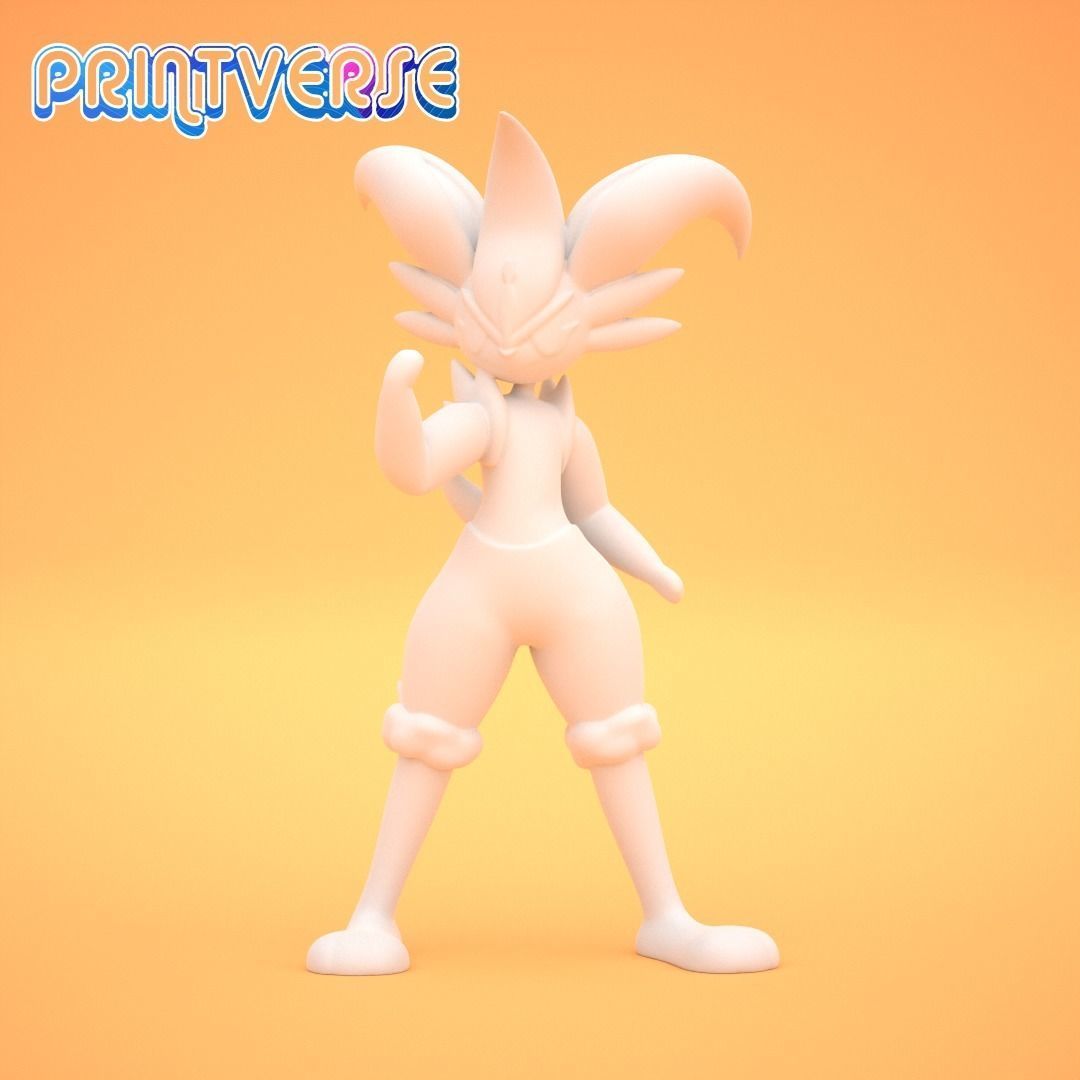 Cinderace Pokemon Figurine 3D model 3D printable | CGTrader
