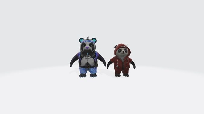 3D model AvatarPet Panda Free Fire character VR / AR / low-poly | CGTrader