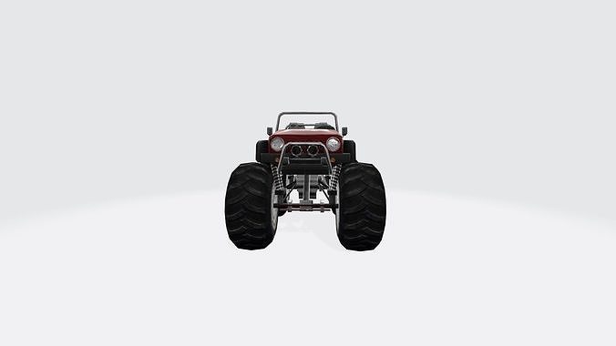 3D model FreeFire Vehicle Monster Truck VR / AR / low-poly | CGTrader