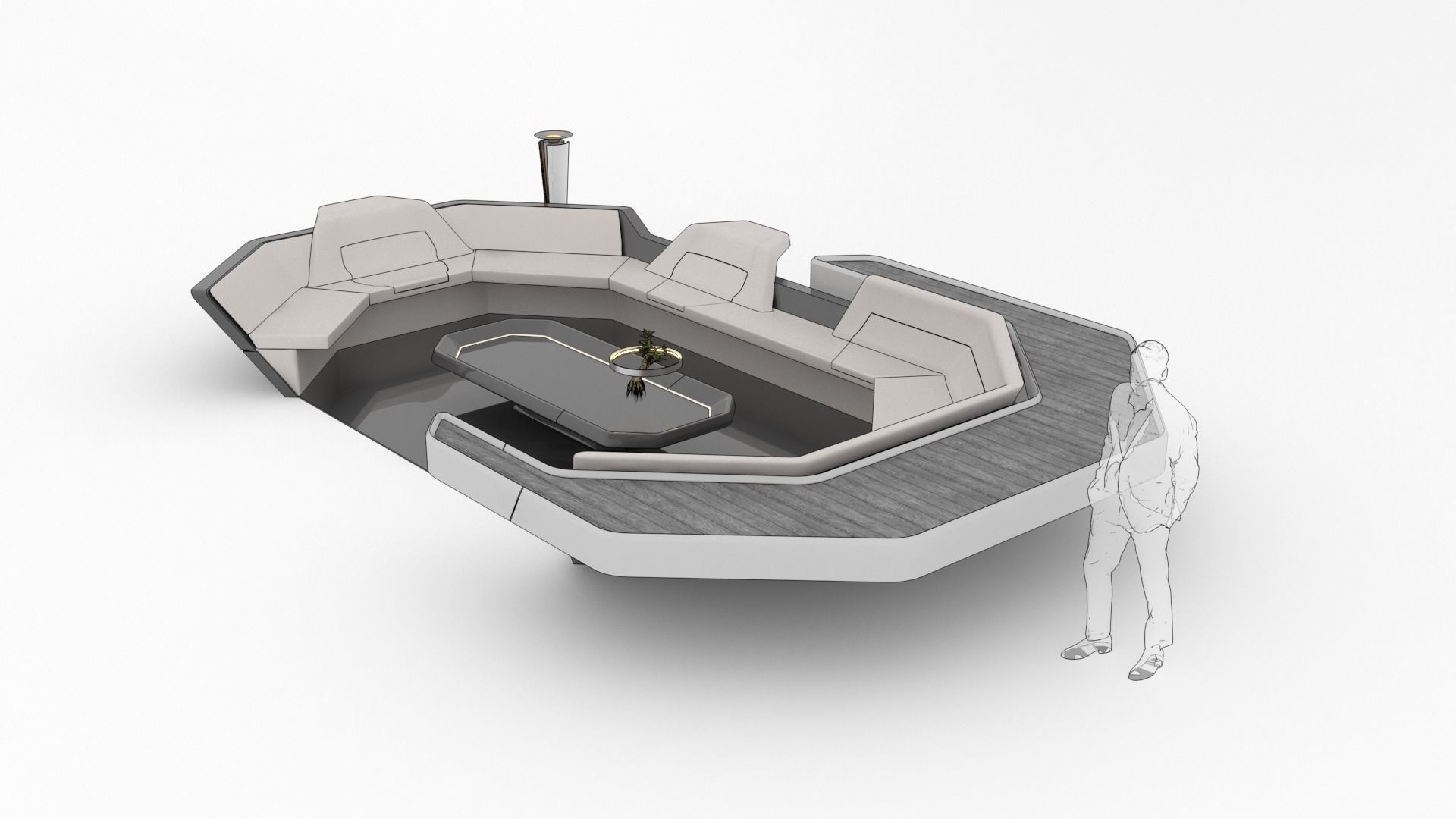 FUTURISTIC SOFA - Futuristic Lounge Seating 01 3D model | CGTrader
