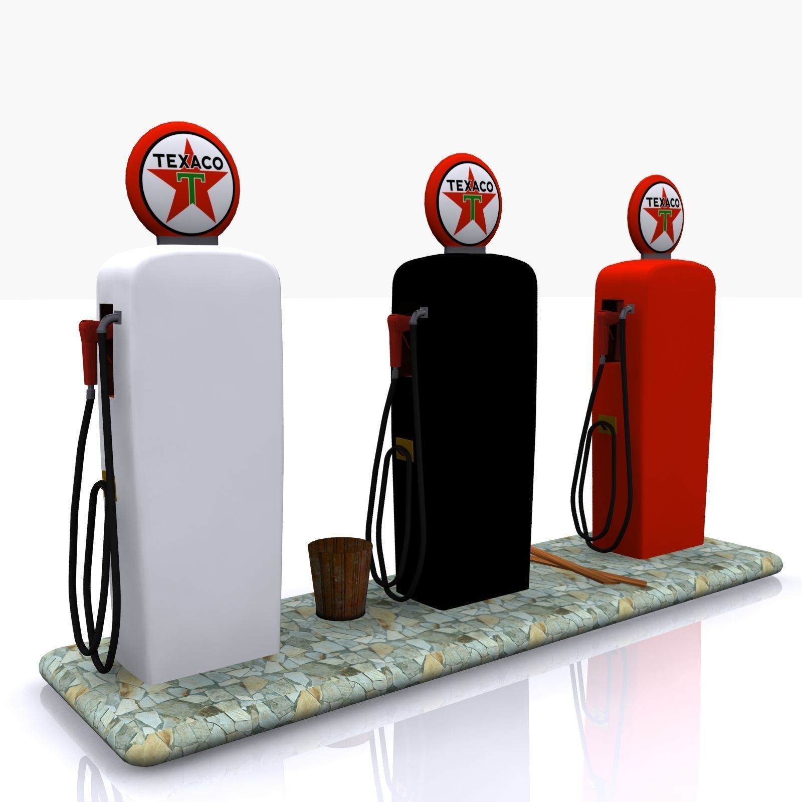 Gas Pump Texaco 3d model 3D model | CGTrader