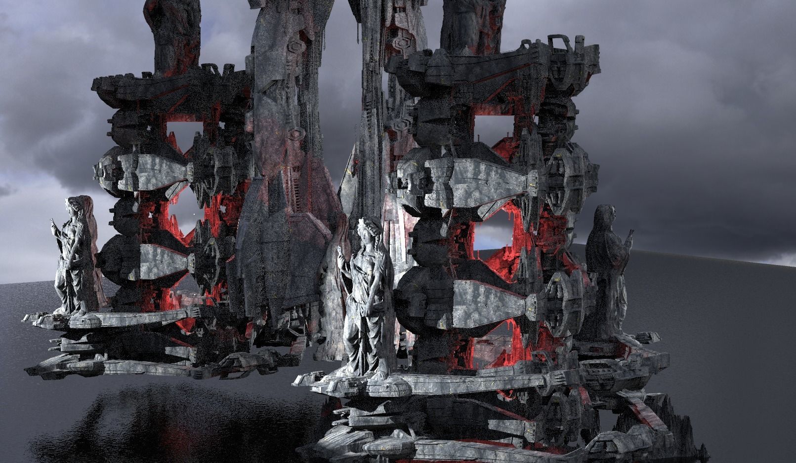 Alien Towers Dimensions Kitbash 3D model | CGTrader