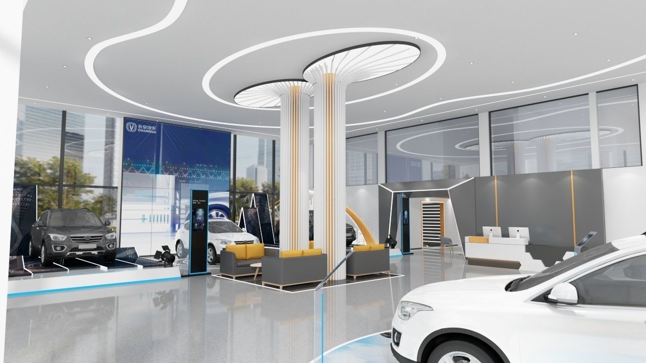 Automobile 4S Shop 3D model | CGTrader