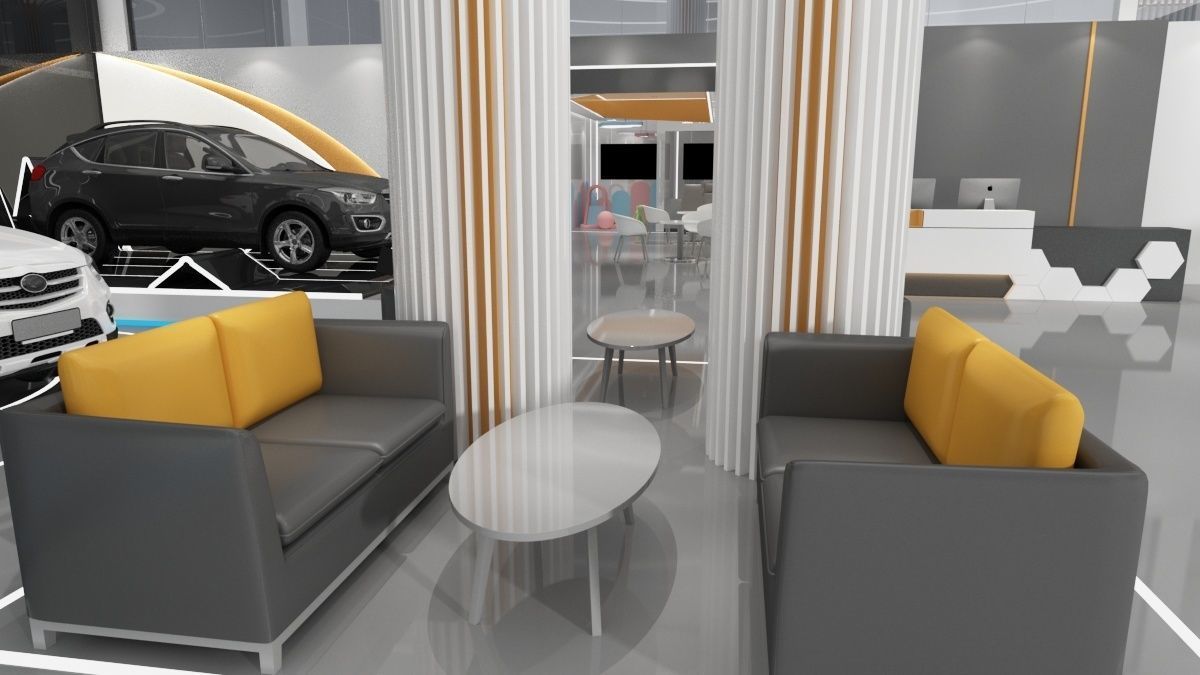 Automobile 4S Shop 3D model | CGTrader