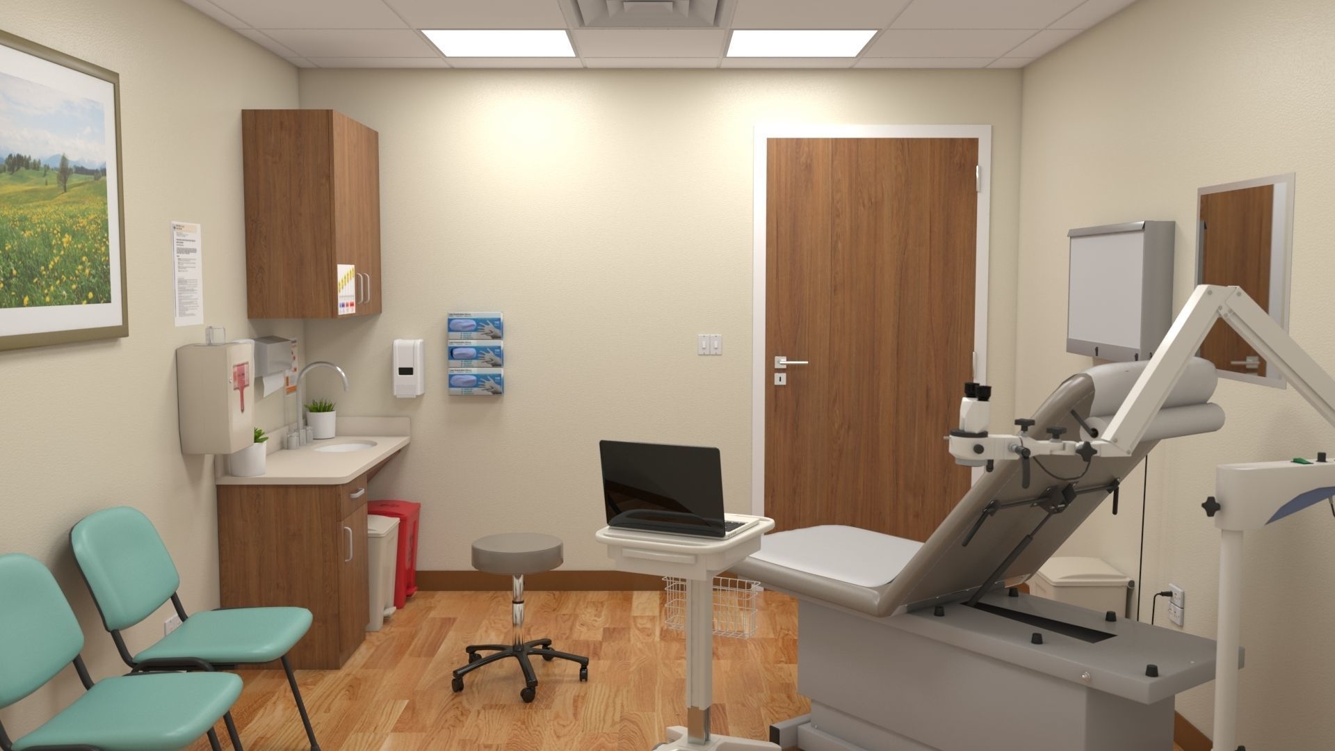 Clinic Exam Room 3D model | CGTrader