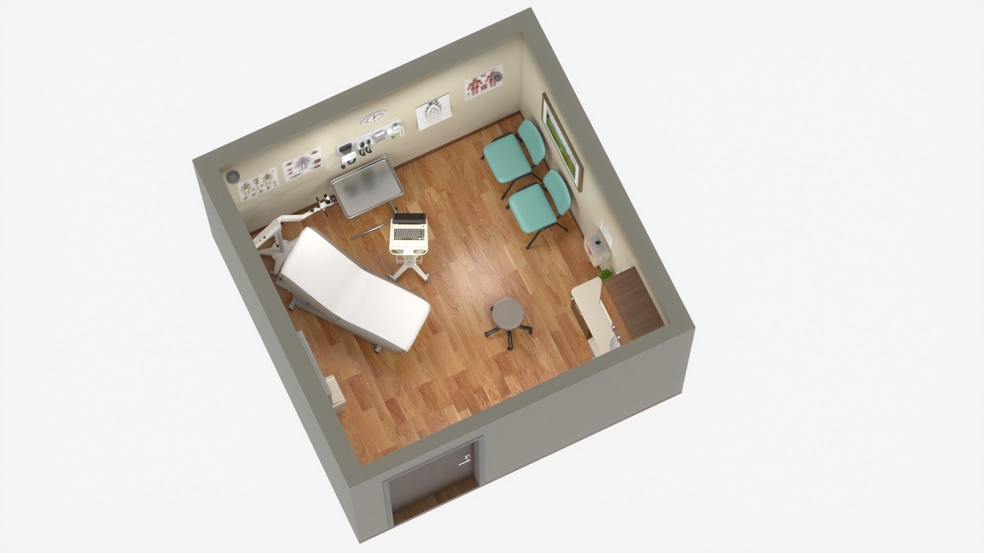 Clinic Exam Room 3D model | CGTrader