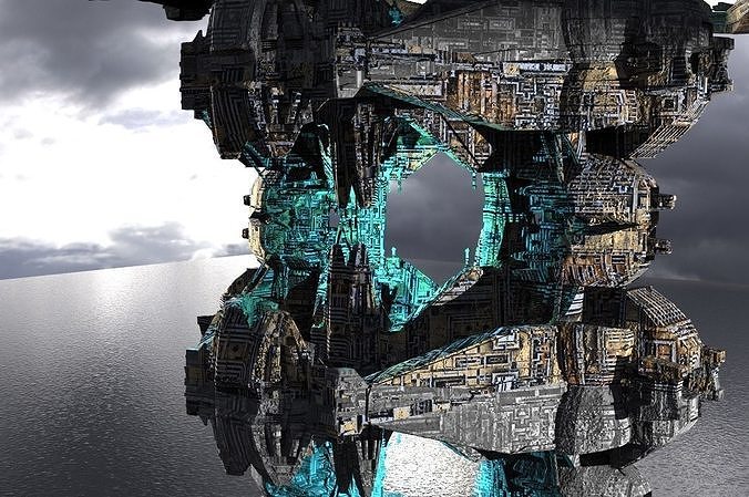 Loki Tower cube Sci-Fi kit bash Kit bash 3D model | CGTrader