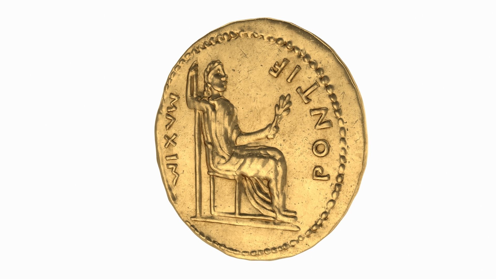 Old Golden Roman coins 3D model | CGTrader