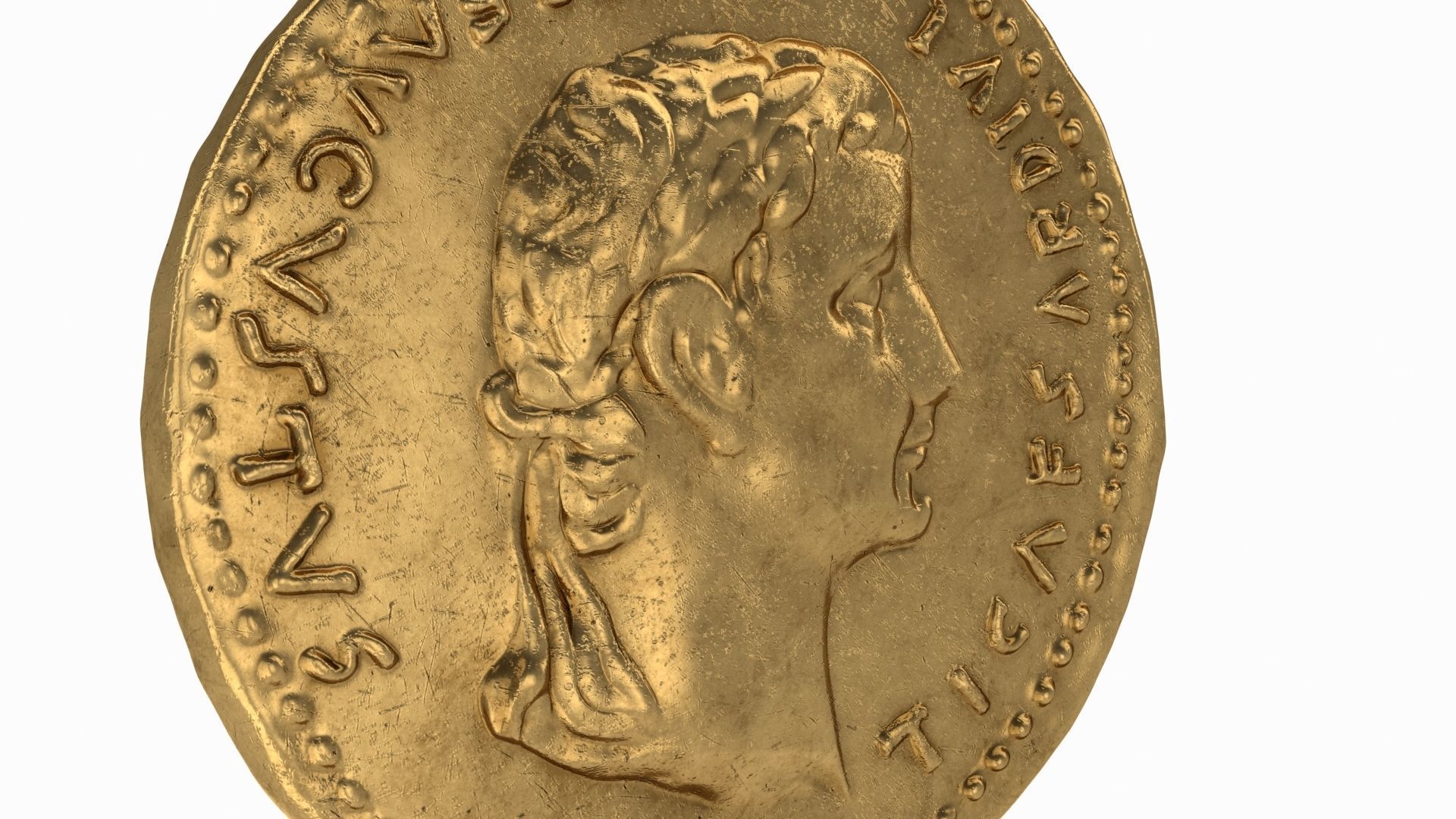 Old Golden Roman coins 3D model | CGTrader