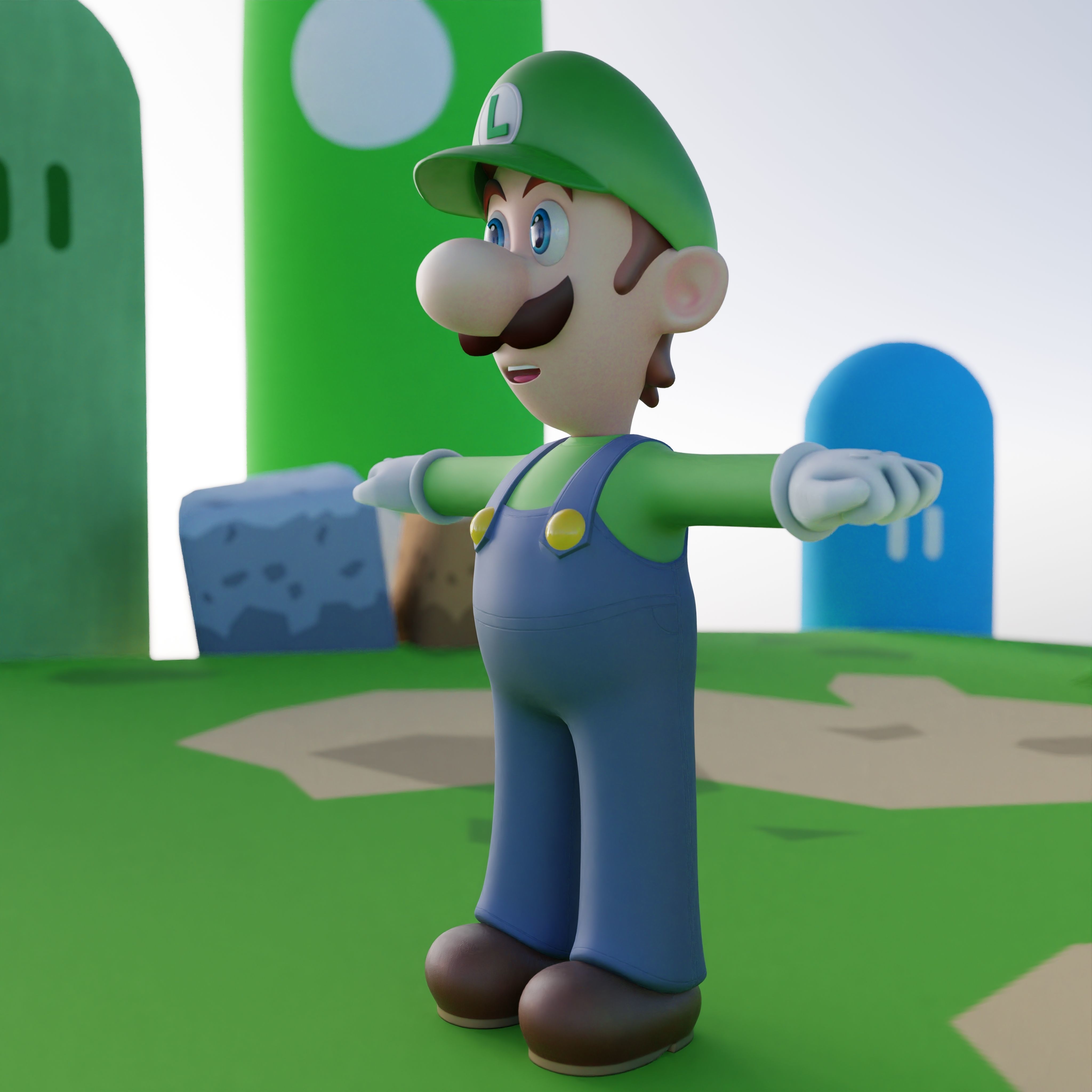 3D model Luigi Rigged PBR VR / AR / low-poly | CGTrader