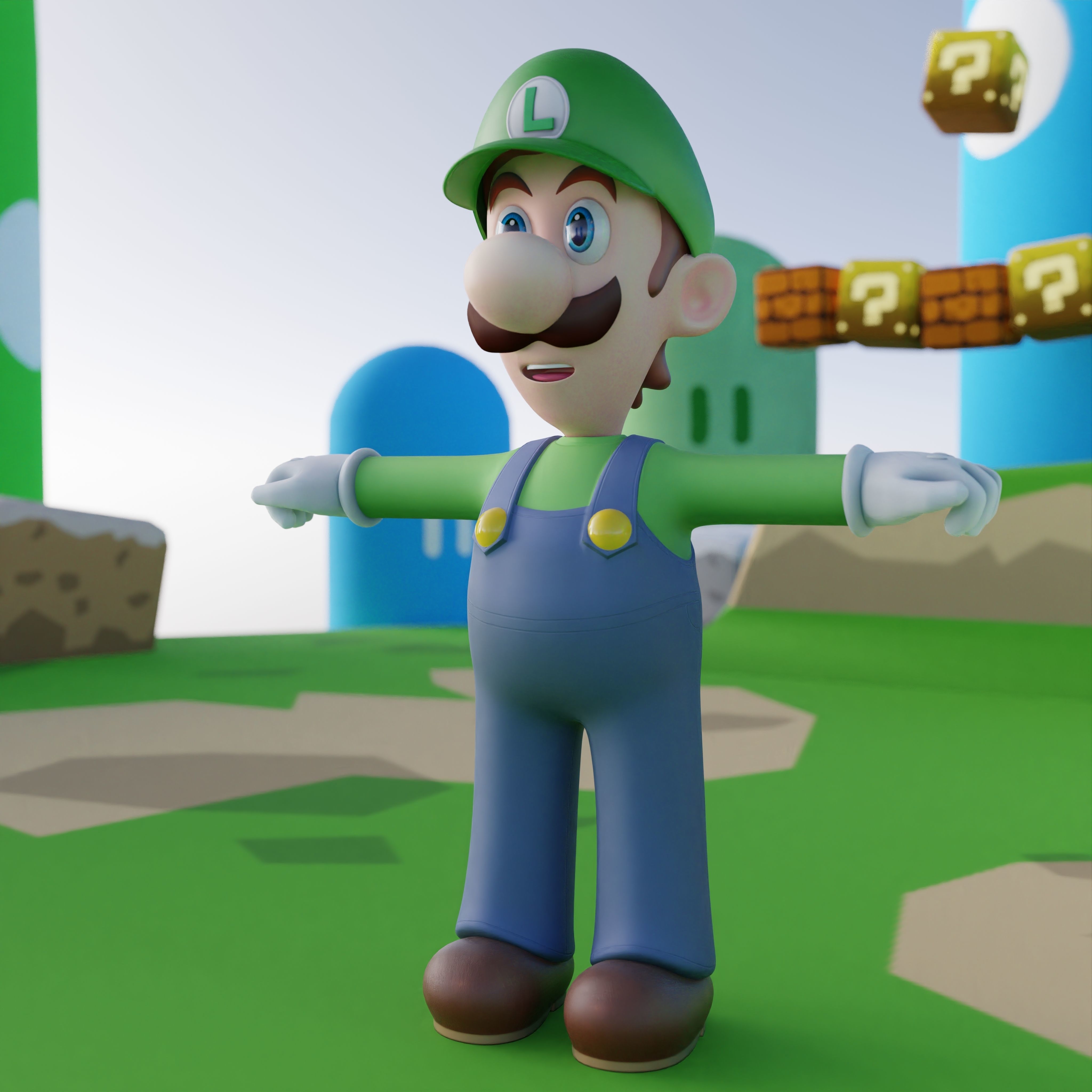 3D model Luigi Rigged PBR VR / AR / low-poly | CGTrader