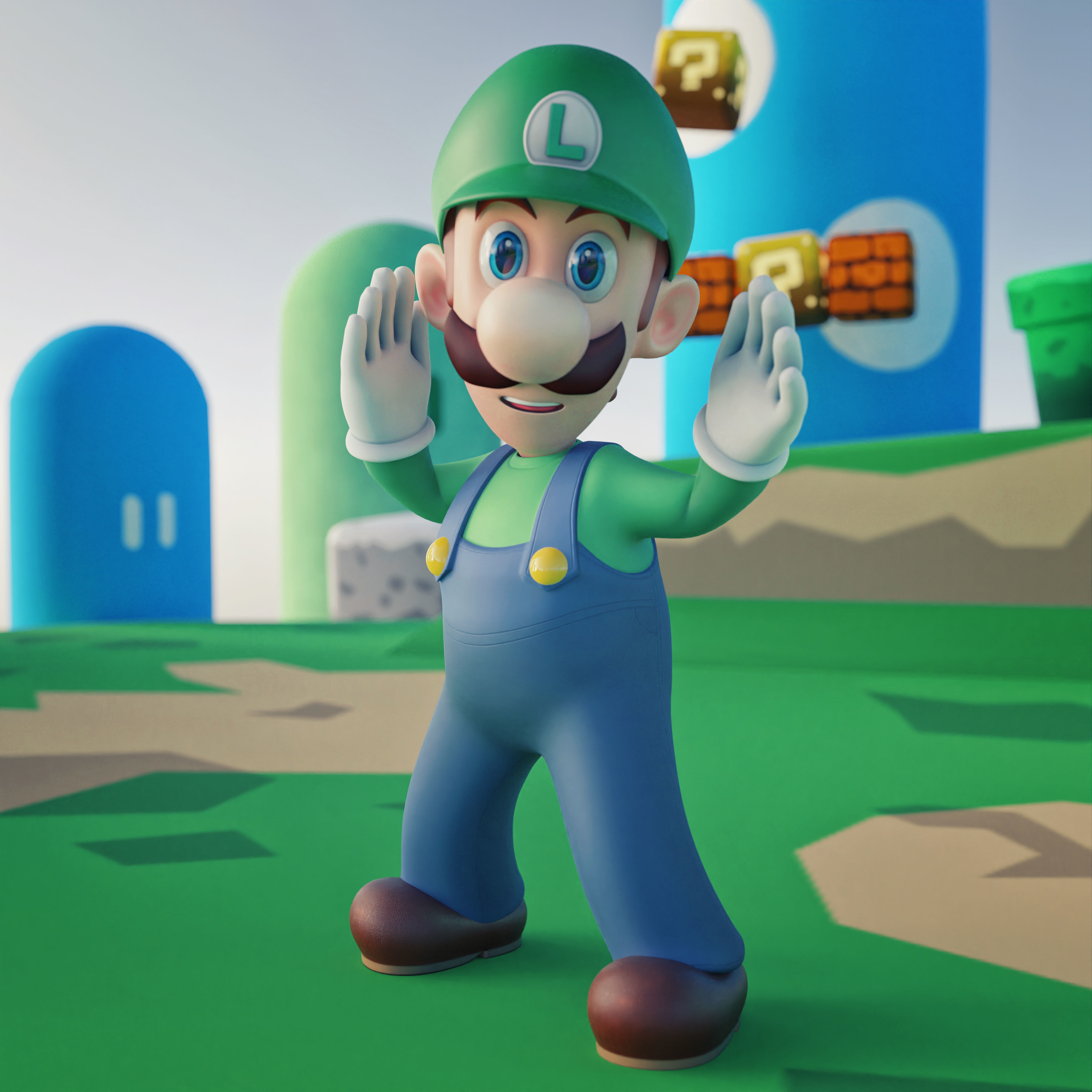 3D model Luigi Rigged PBR VR / AR / low-poly | CGTrader