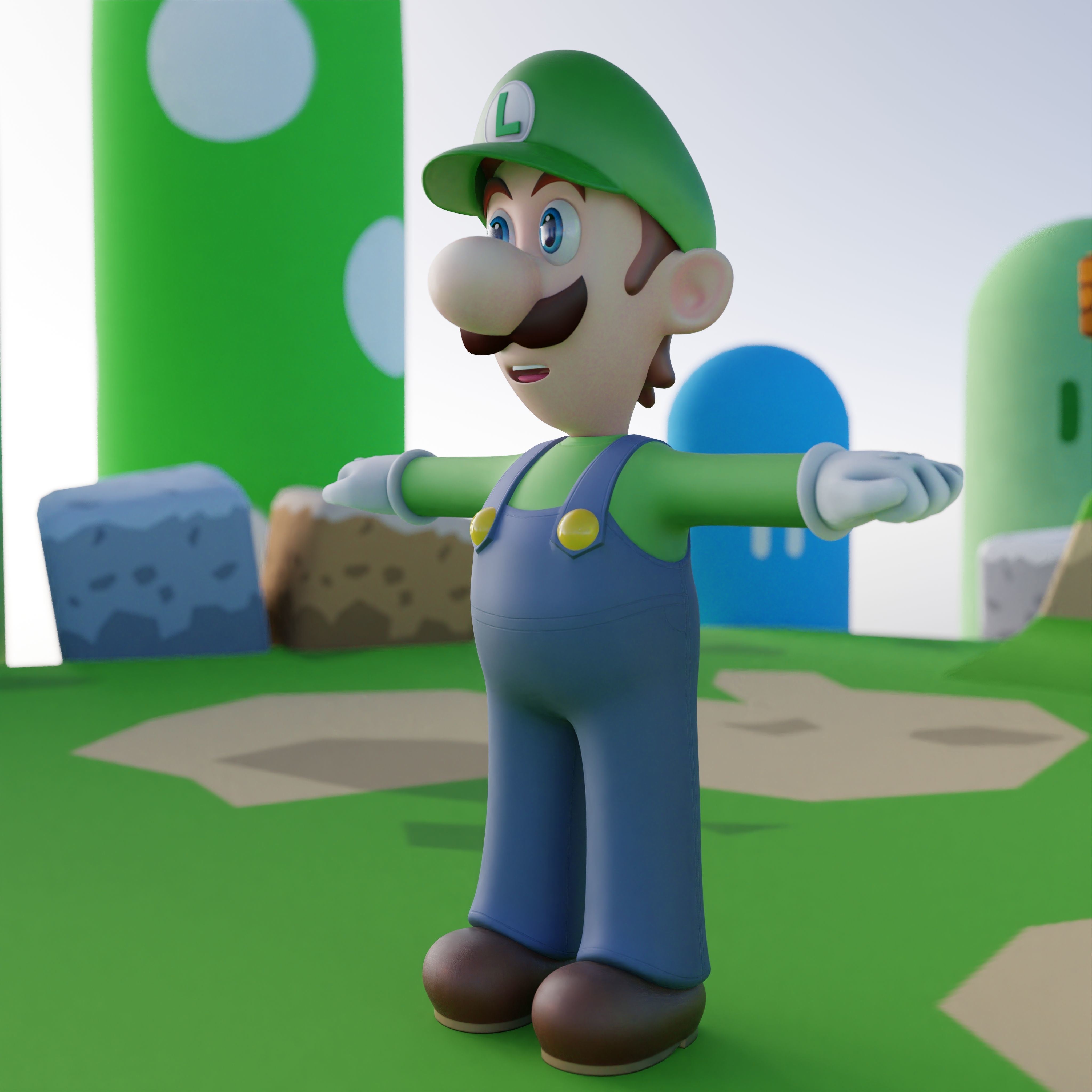 3D model Luigi Rigged PBR VR / AR / low-poly | CGTrader