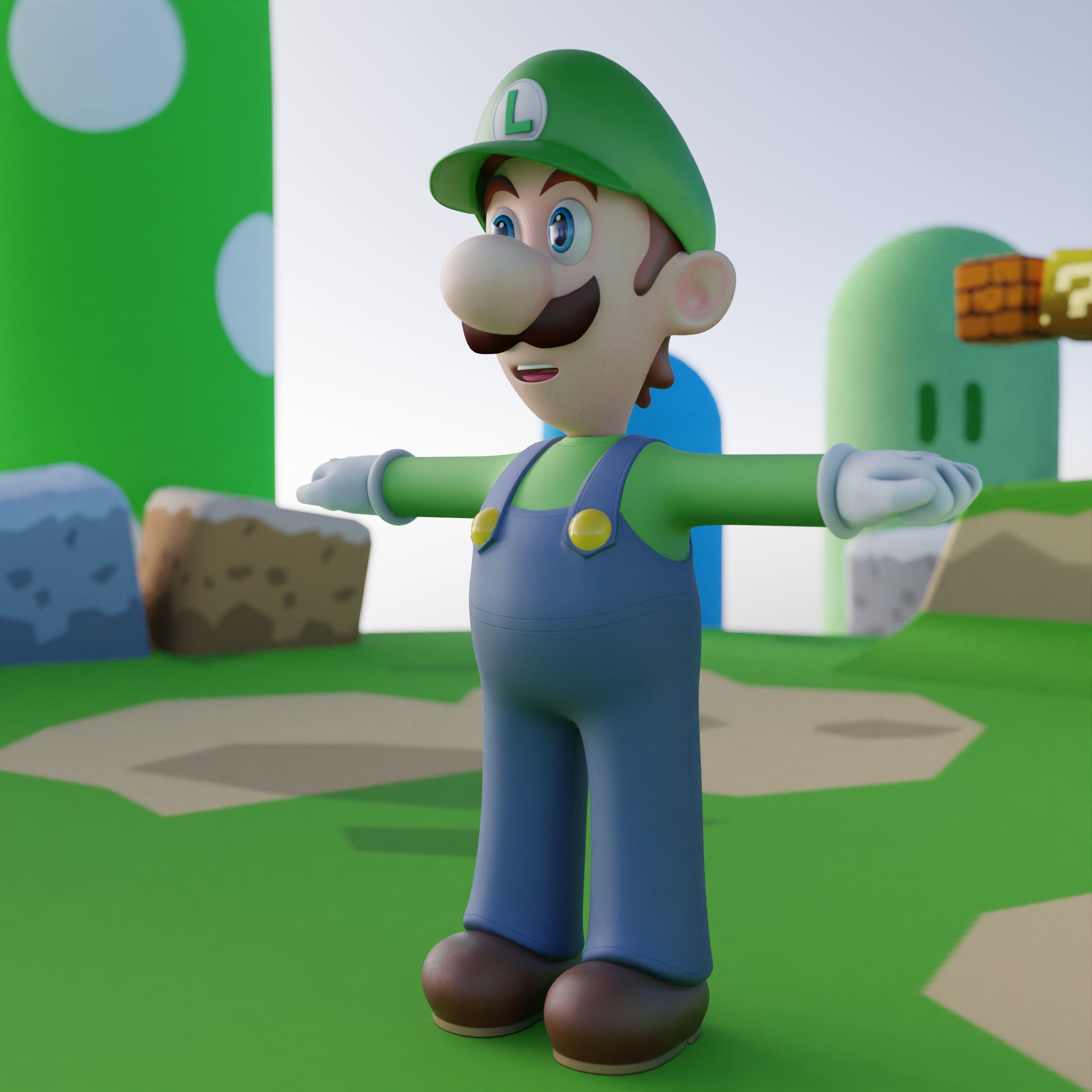3D model Luigi Rigged PBR VR / AR / low-poly | CGTrader