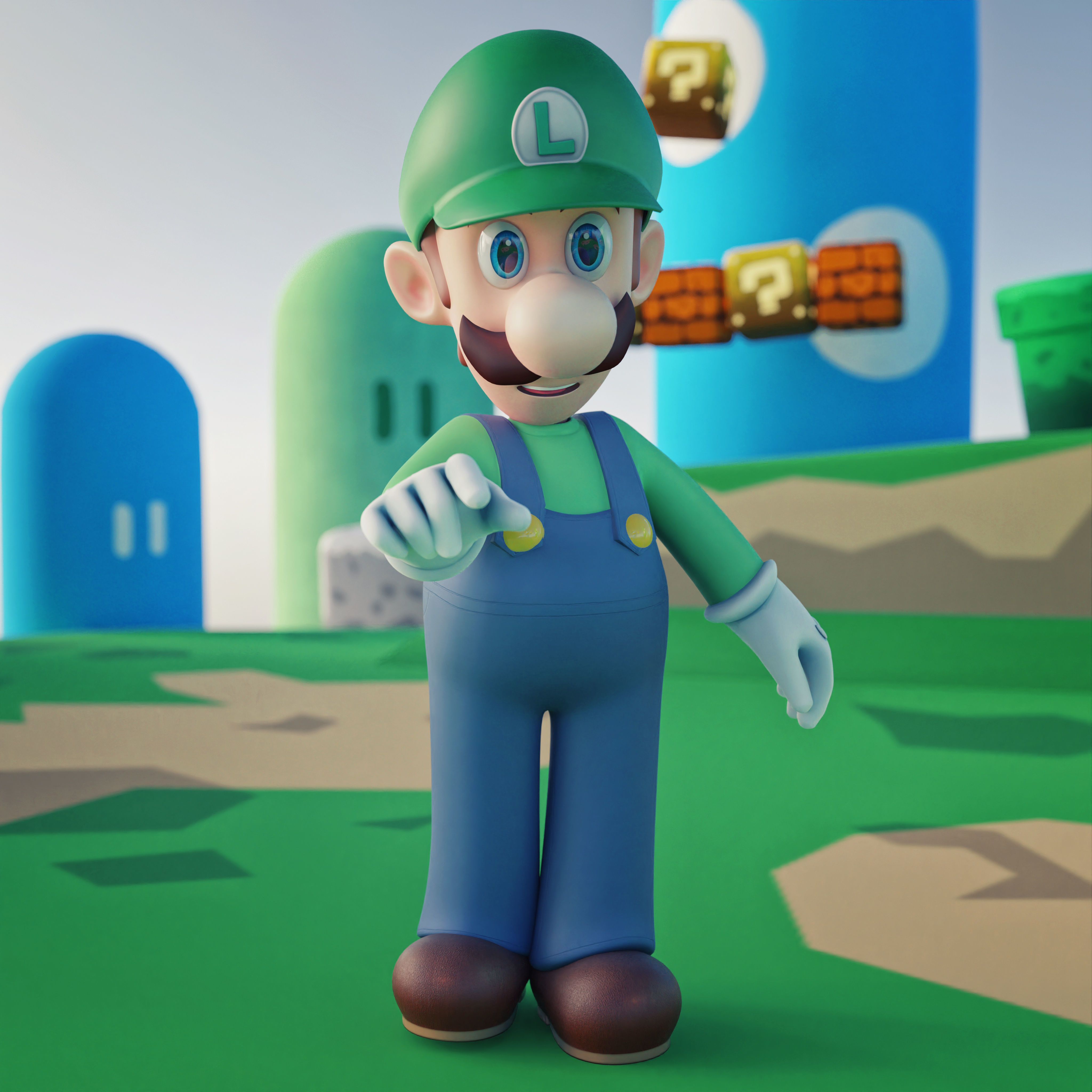3D model Luigi Rigged PBR VR / AR / low-poly | CGTrader