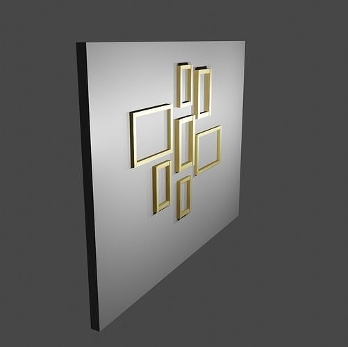 Photo Frame Wall Decoration free 3D model | CGTrader