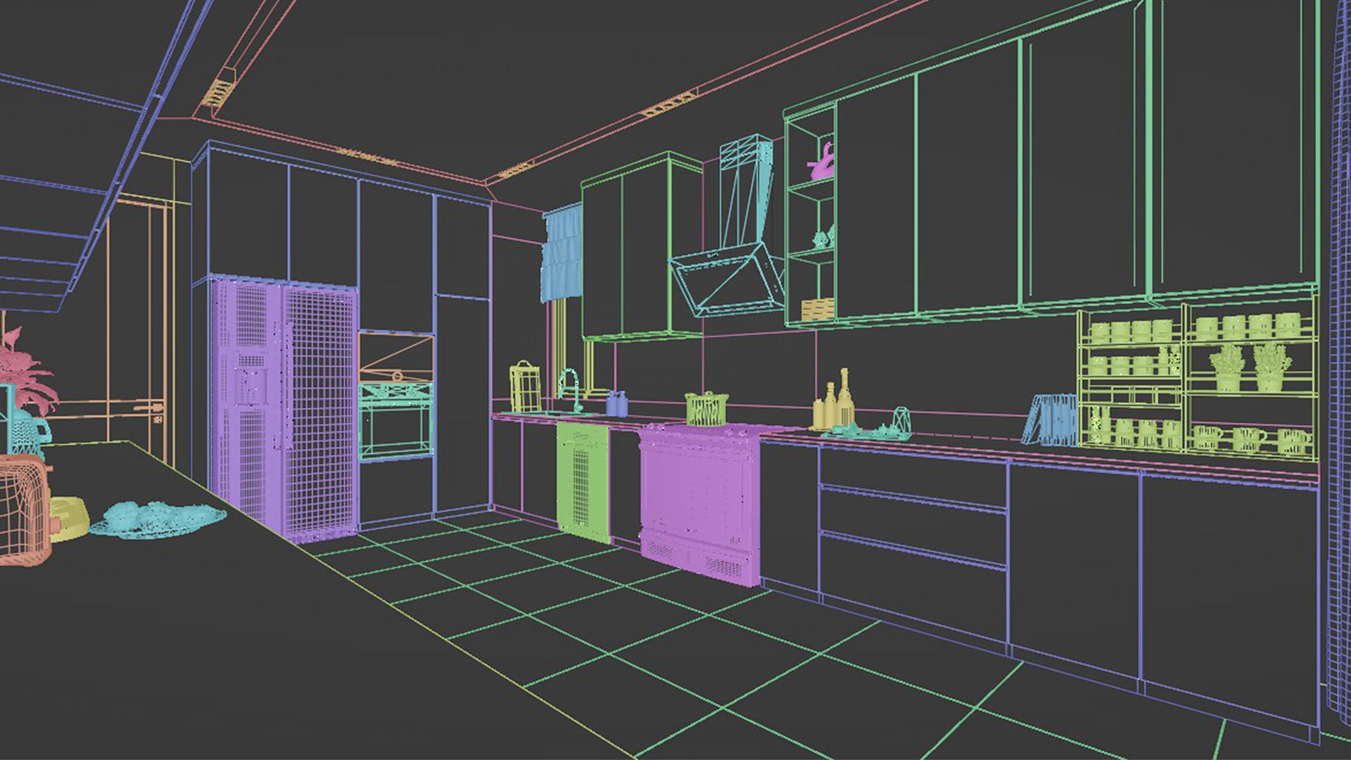 Kitchen Minimalist Design Blender - Fbx - Obj 3D model | CGTrader