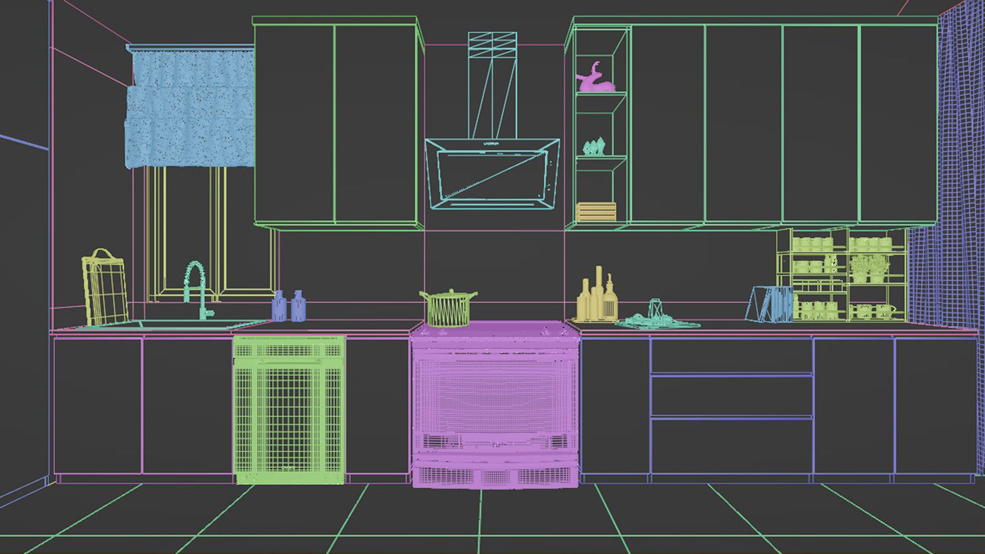 Kitchen Minimalist Design Blender - Fbx - Obj 3D model | CGTrader