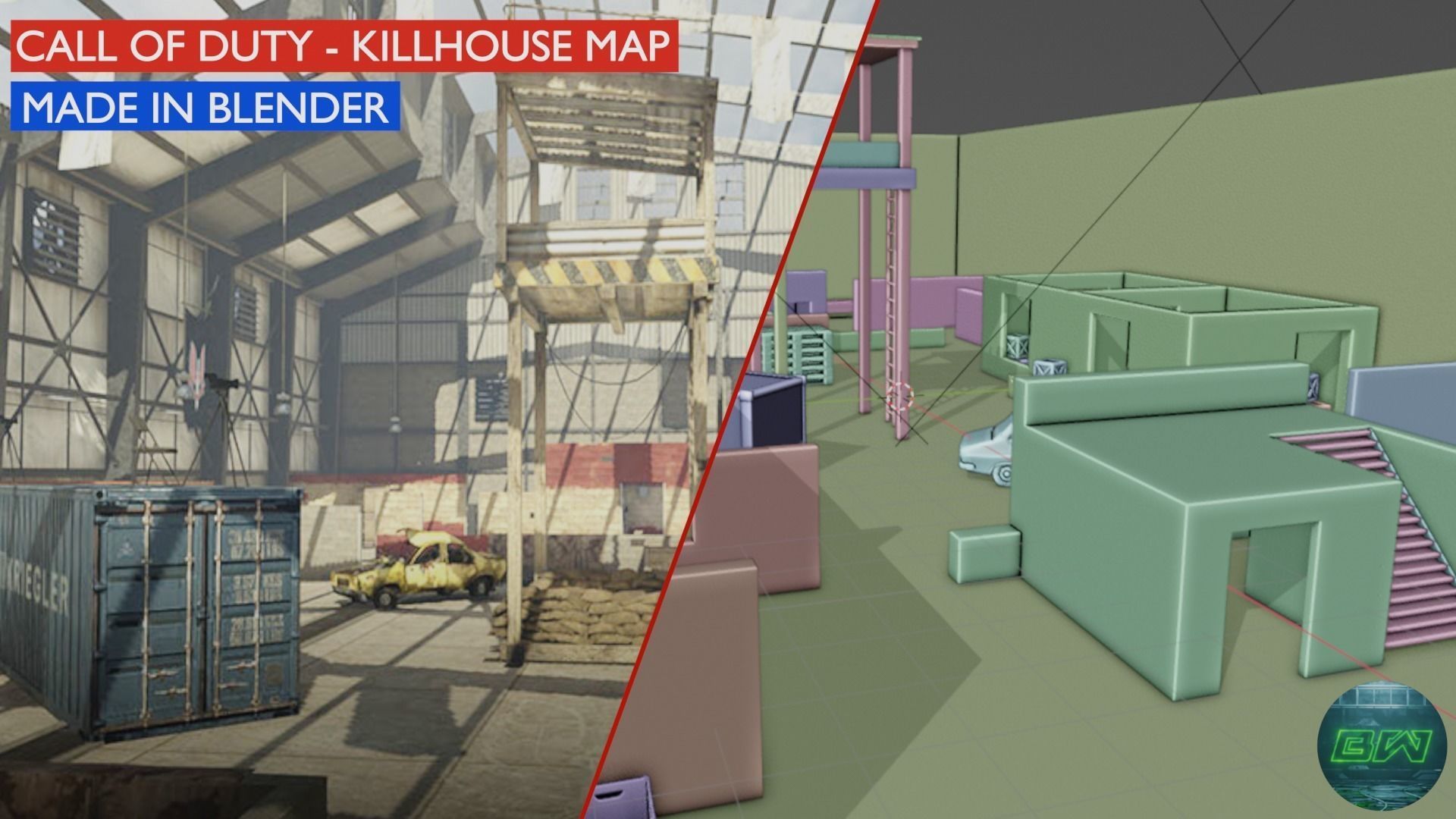 Call of Duty Killhouse Map free VR / AR / low-poly 3D model animated ...