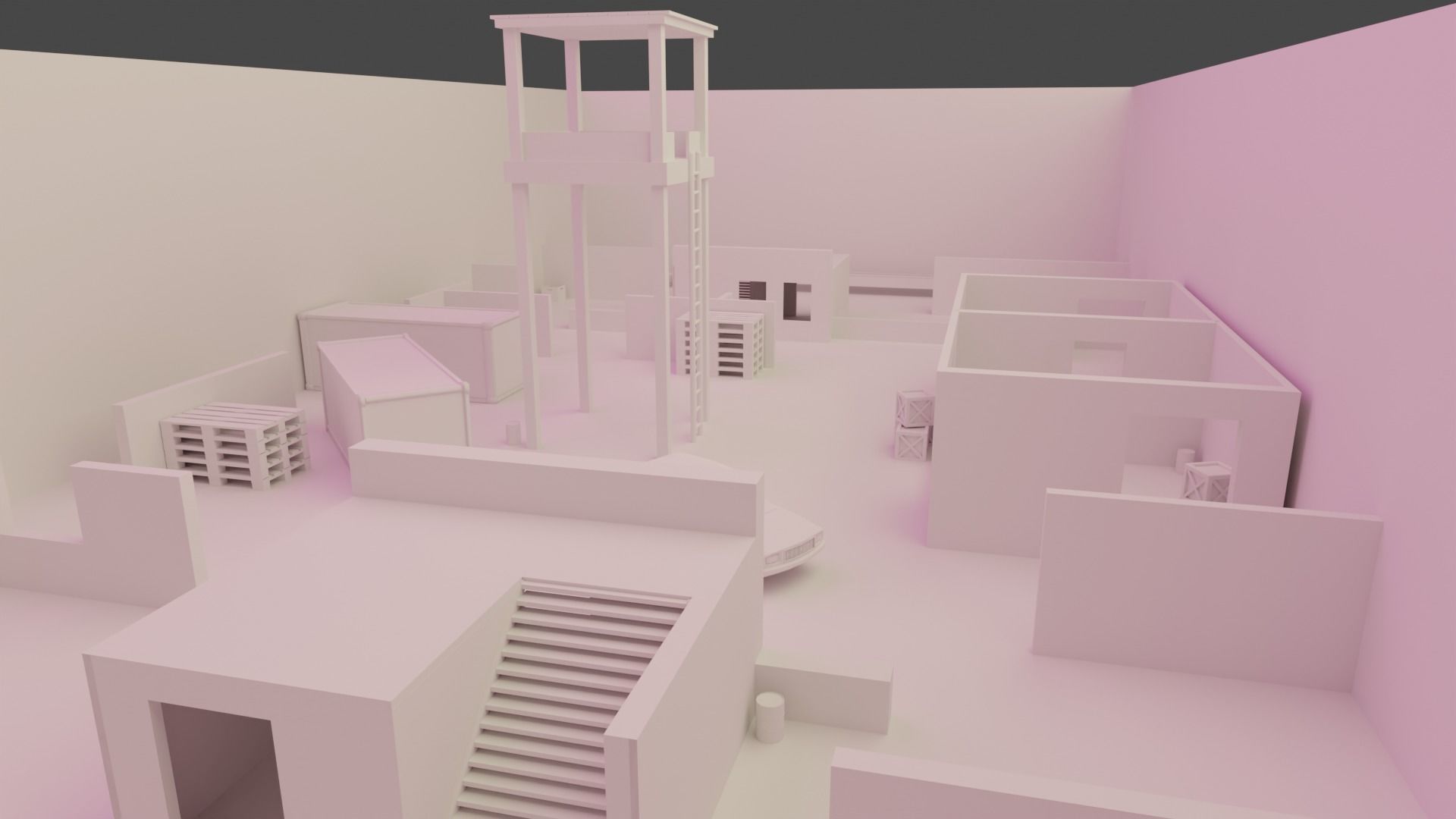 Call of Duty Killhouse Map free VR / AR / low-poly 3D model animated ...