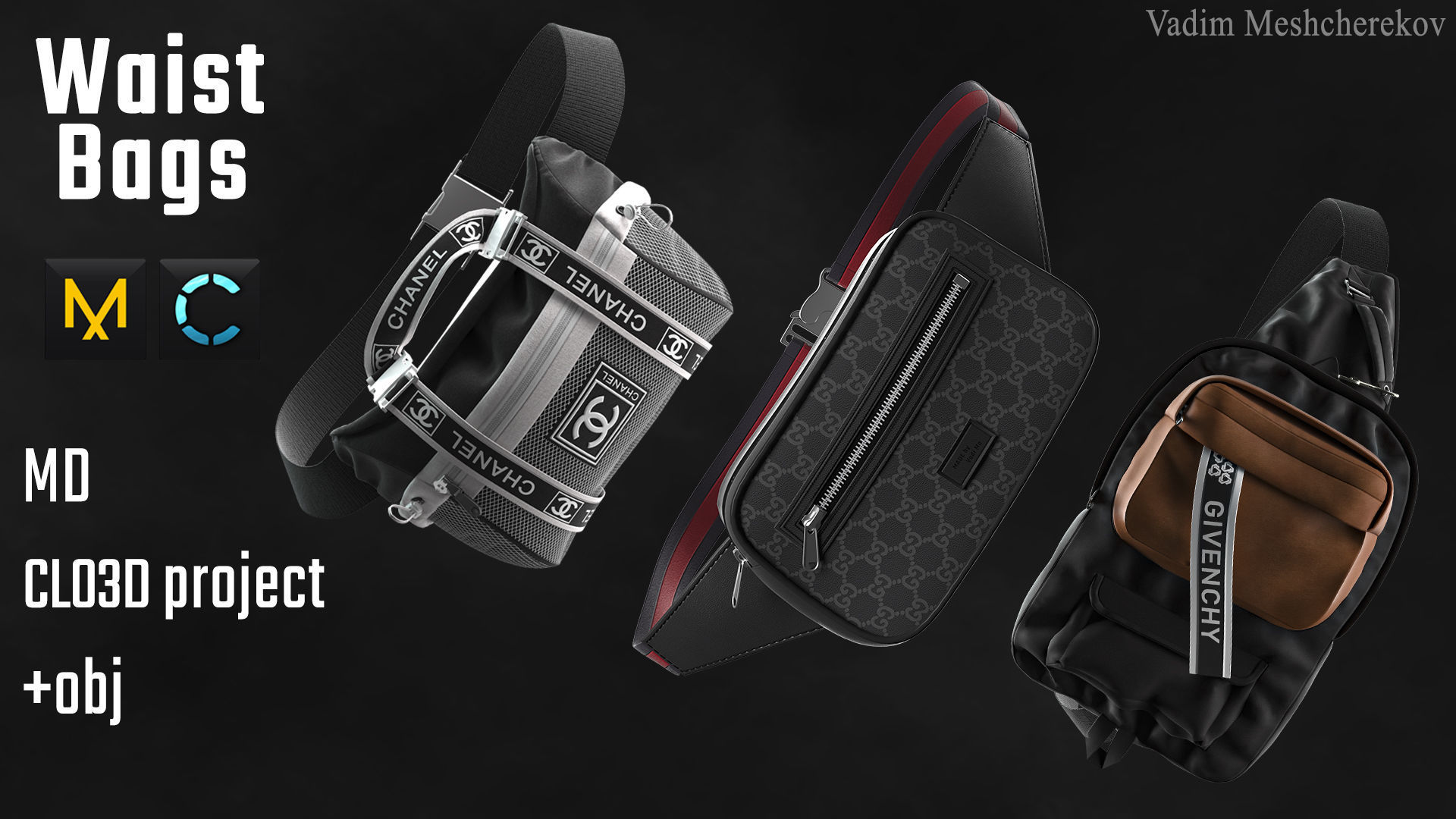 Waist Bags 3D model | CGTrader