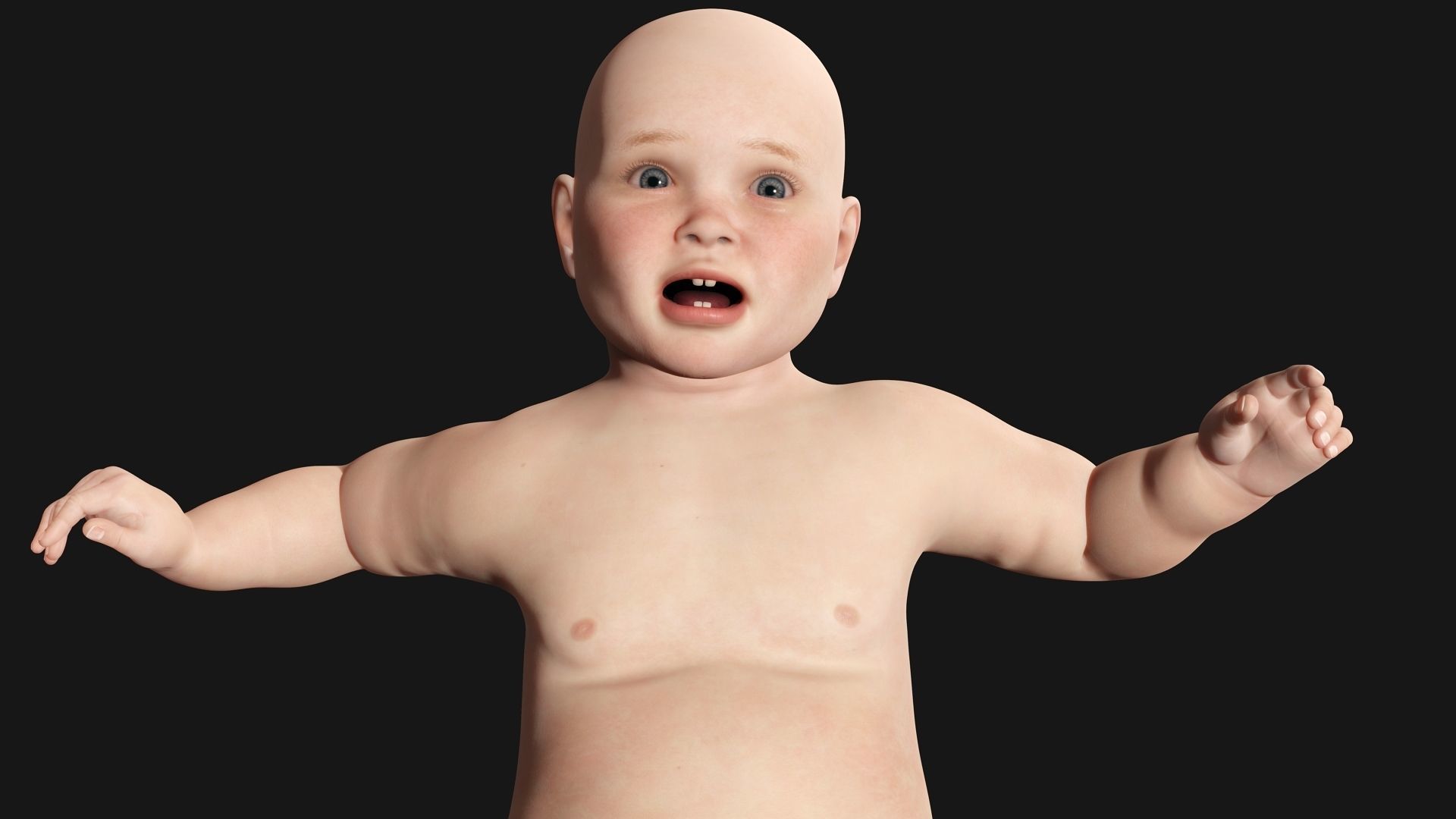 3D model Baby girl Rigged VR / AR / low-poly | CGTrader