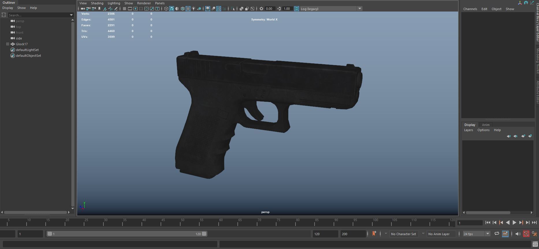 MILITARY Free Glock Pistol free 3D model | CGTrader