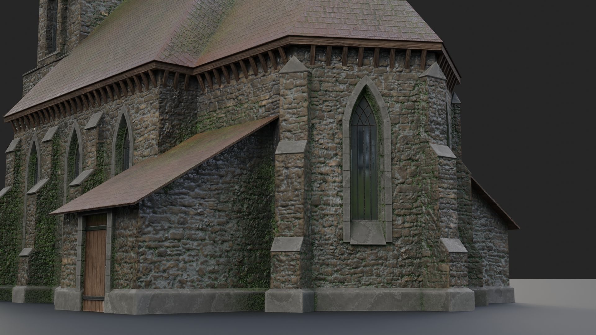 3D model Old medieval church VR / AR / low-poly | CGTrader