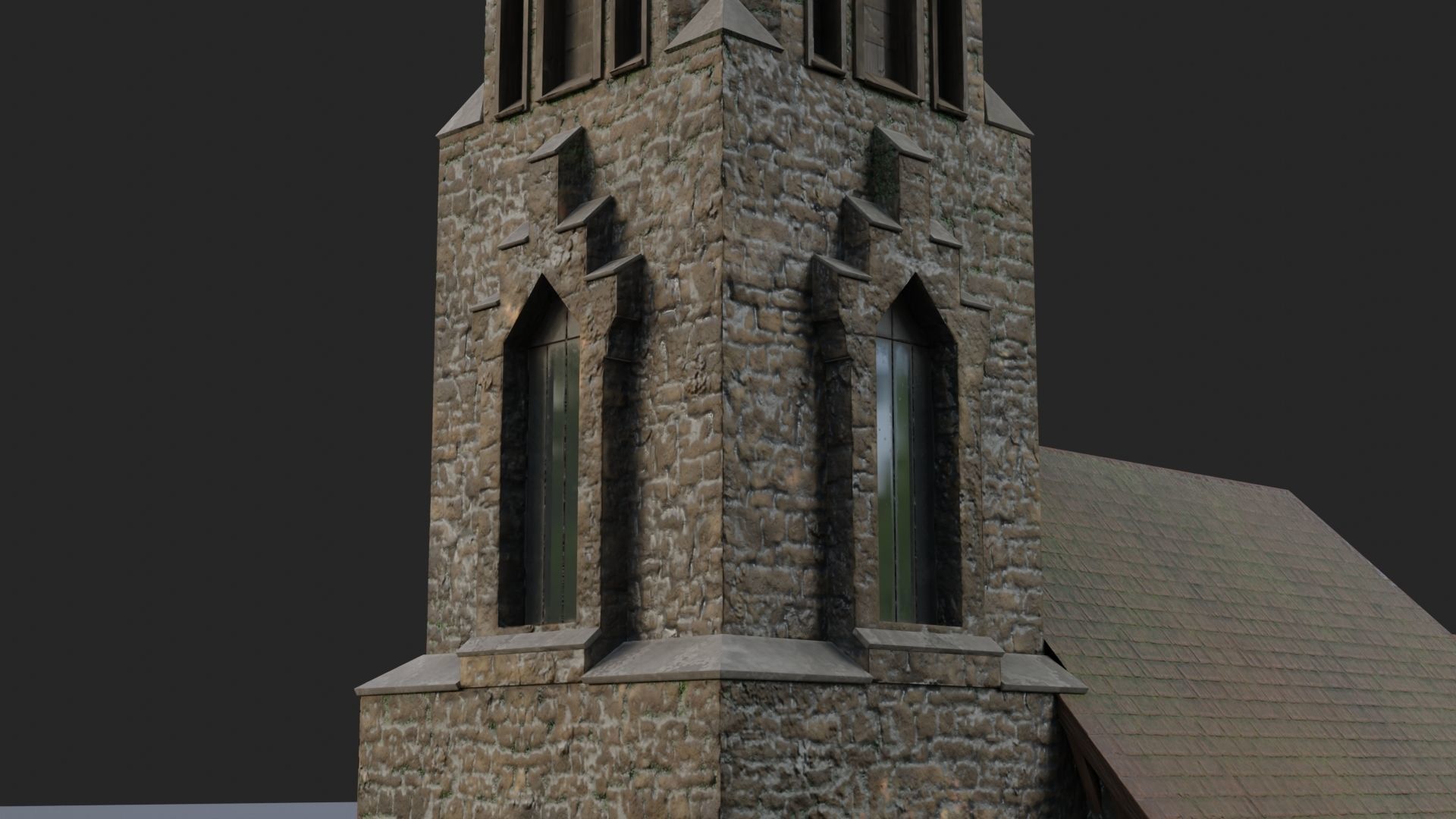 3D model Old medieval church VR / AR / low-poly | CGTrader