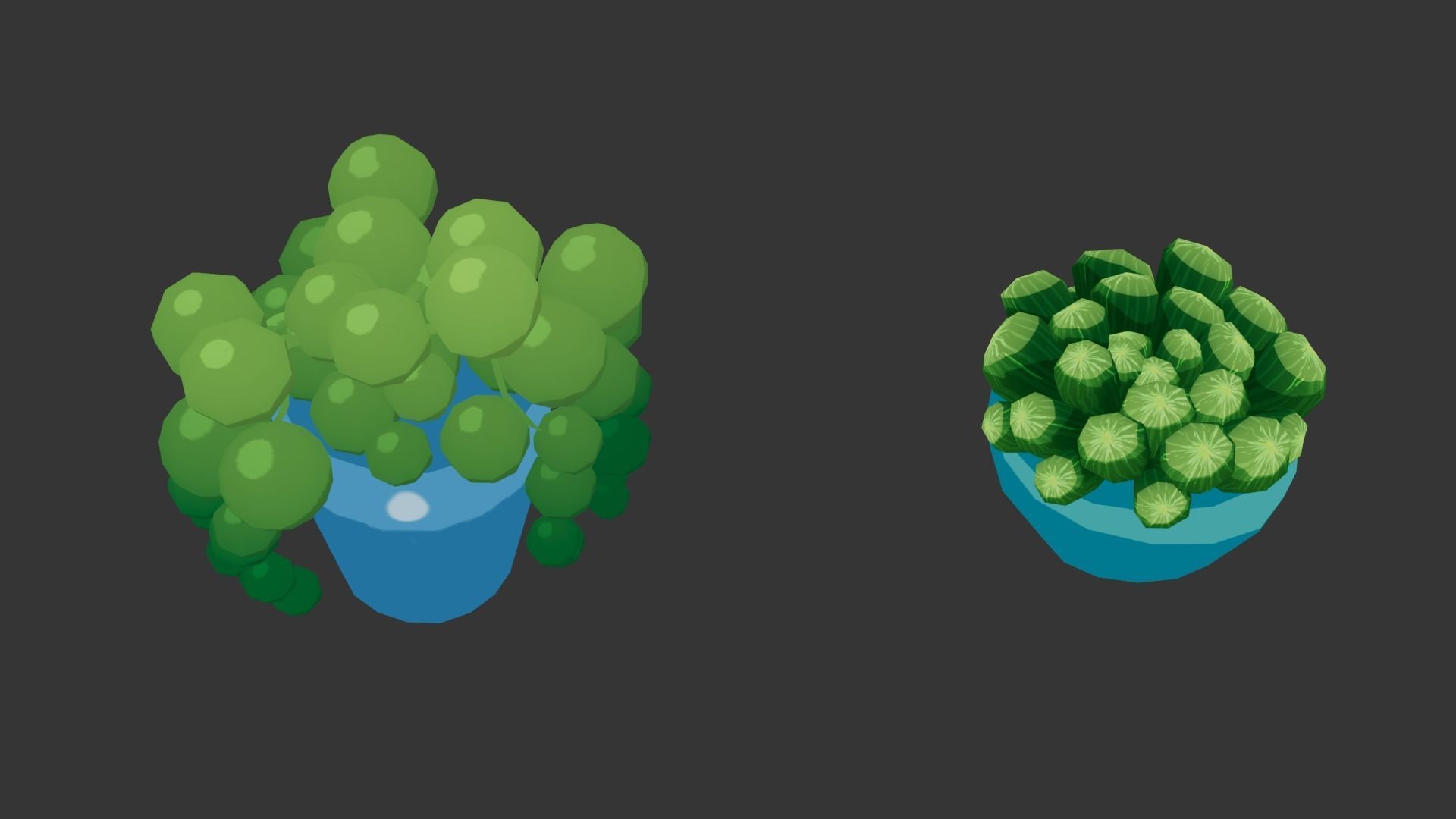 Low Poly Stylized Pot Plants Pack 3D model | CGTrader