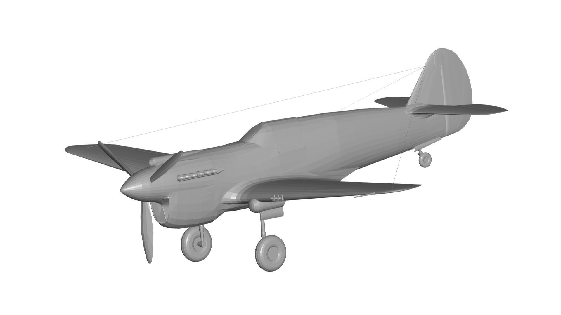 Curtiss P-40 Warhawk 3D model | CGTrader