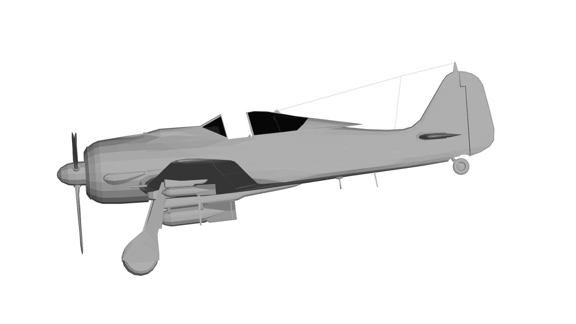 Focke-Wulf Fw 190 3D model | CGTrader