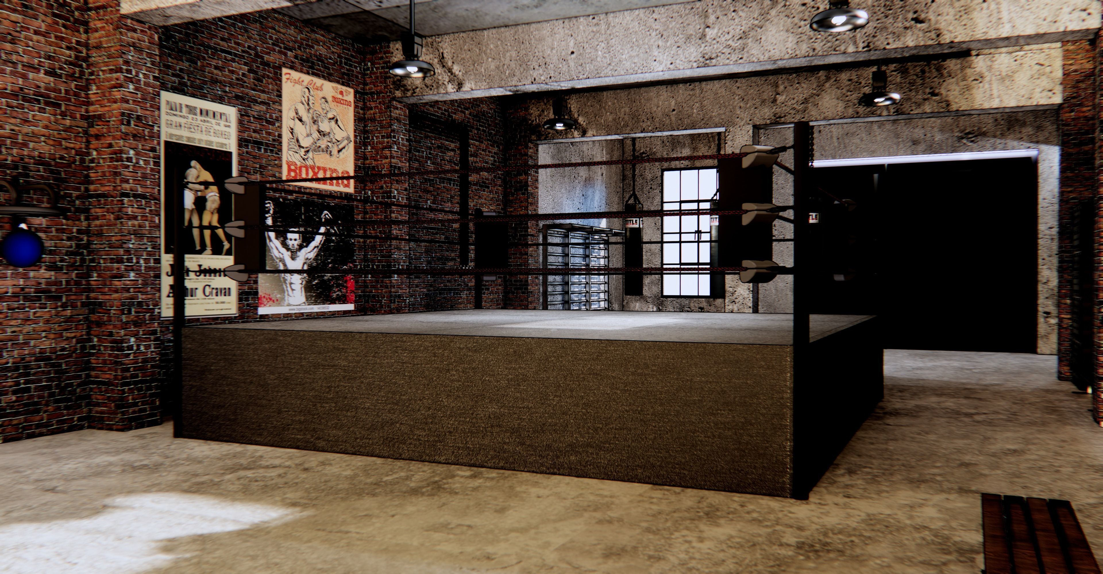 Boxing room interior 3D model | CGTrader