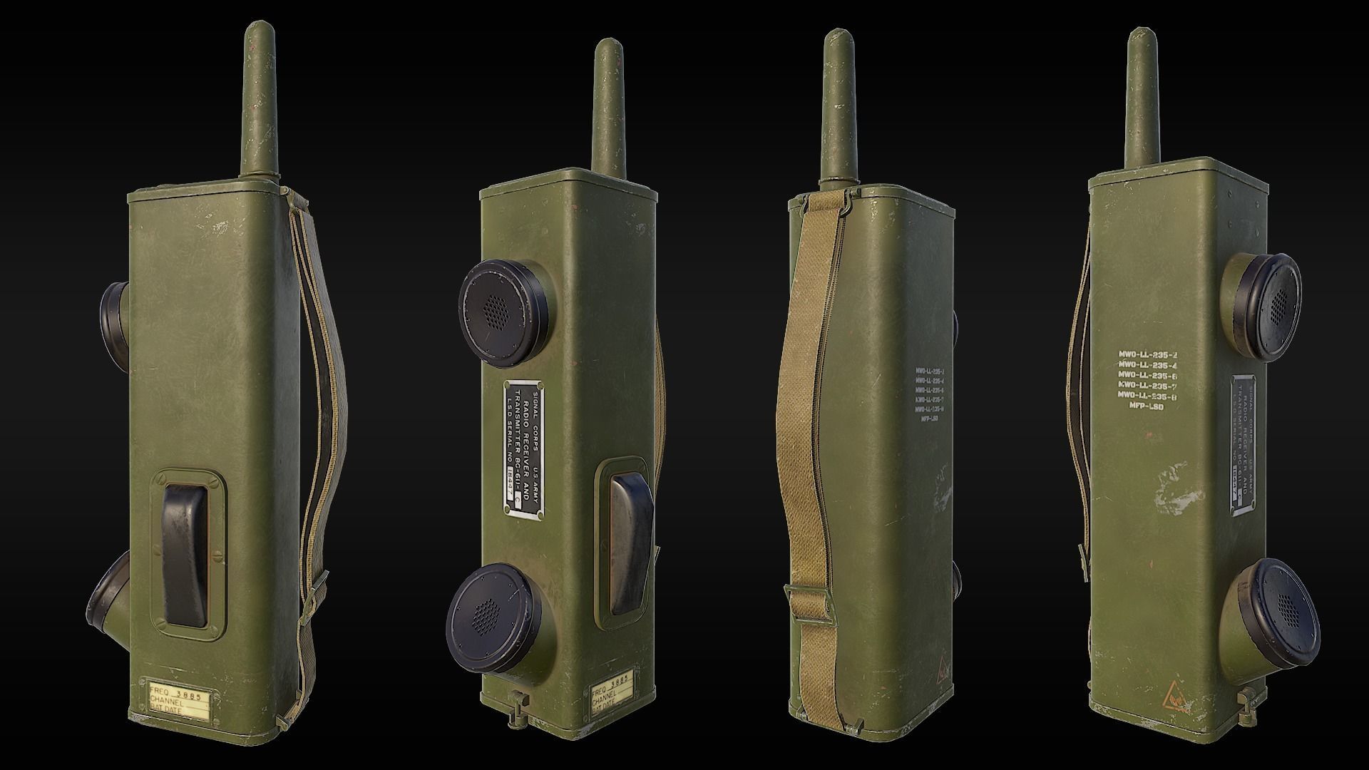 3D model SCR536 World War 2 walkie talkie VR / AR / low-poly | CGTrader