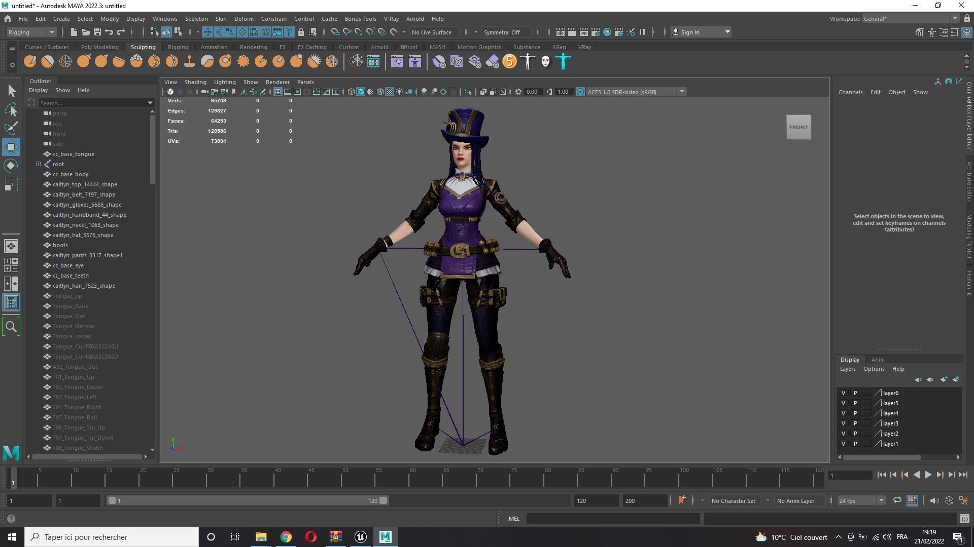 3D model Caitlyn league of legends arcane VR / AR / low-poly | CGTrader
