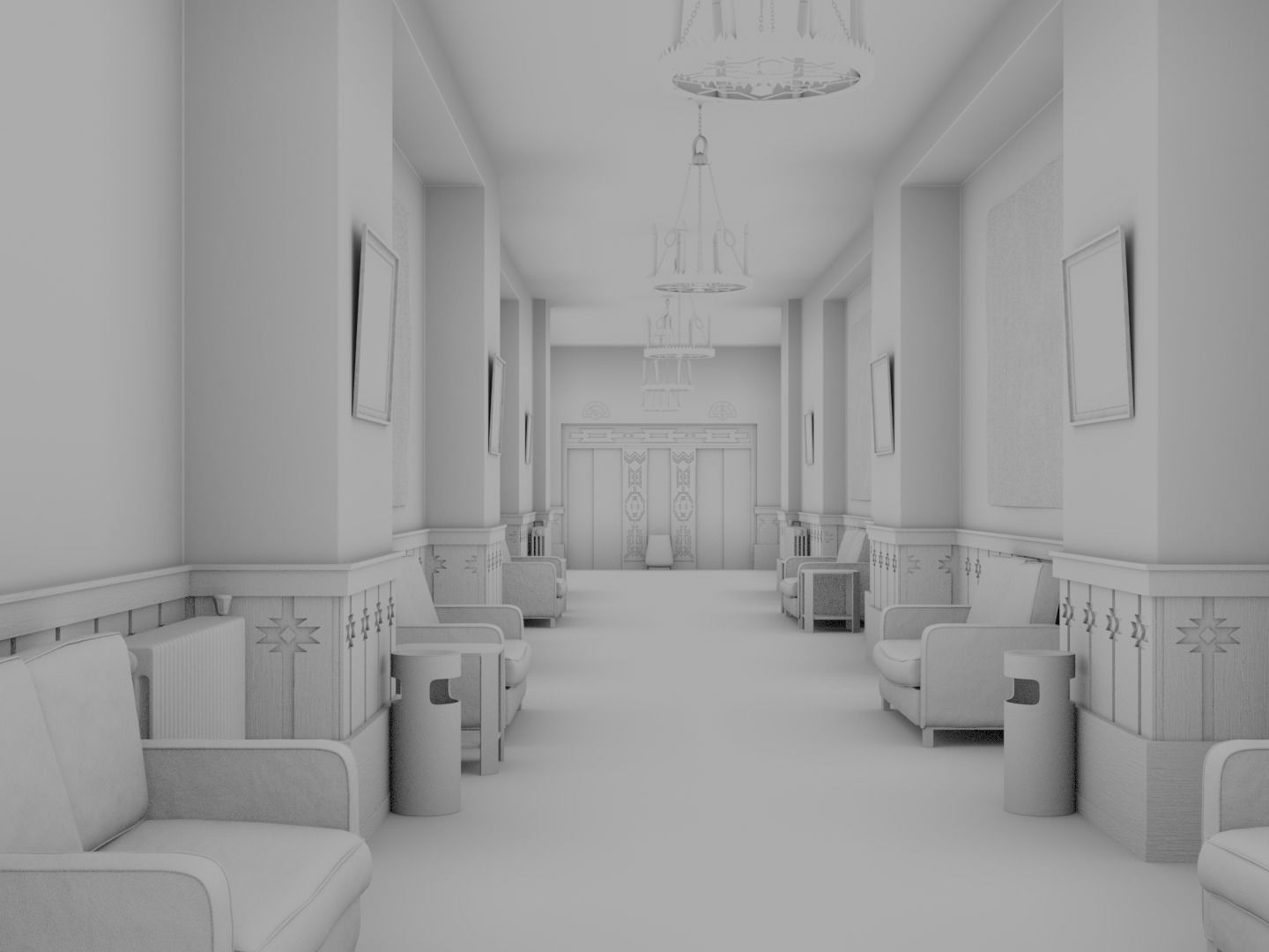 The Shining Overlook Hotel Interiors 3D Model Collection | CGTrader