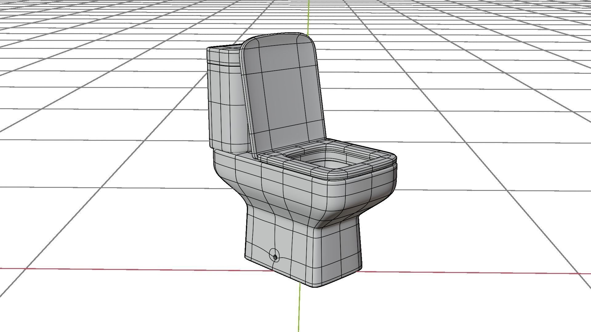 Brooklyn Modern Square Toilet with Soft Close Seat 3D model | CGTrader