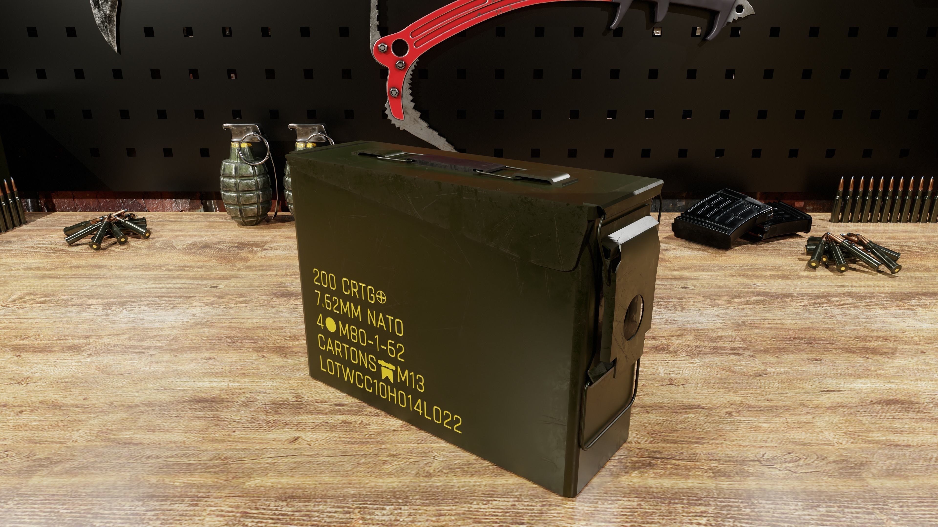 Ammo crate box 2 texture packs free VR / AR / low-poly 3D model | CGTrader
