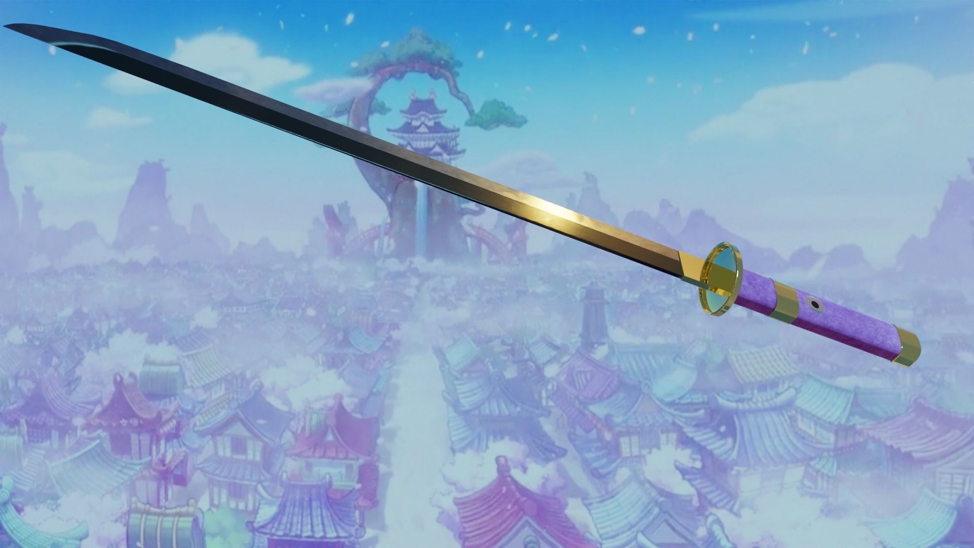 Zoro Enma Sword 3D Model free VR / AR / low-poly 3D model | CGTrader