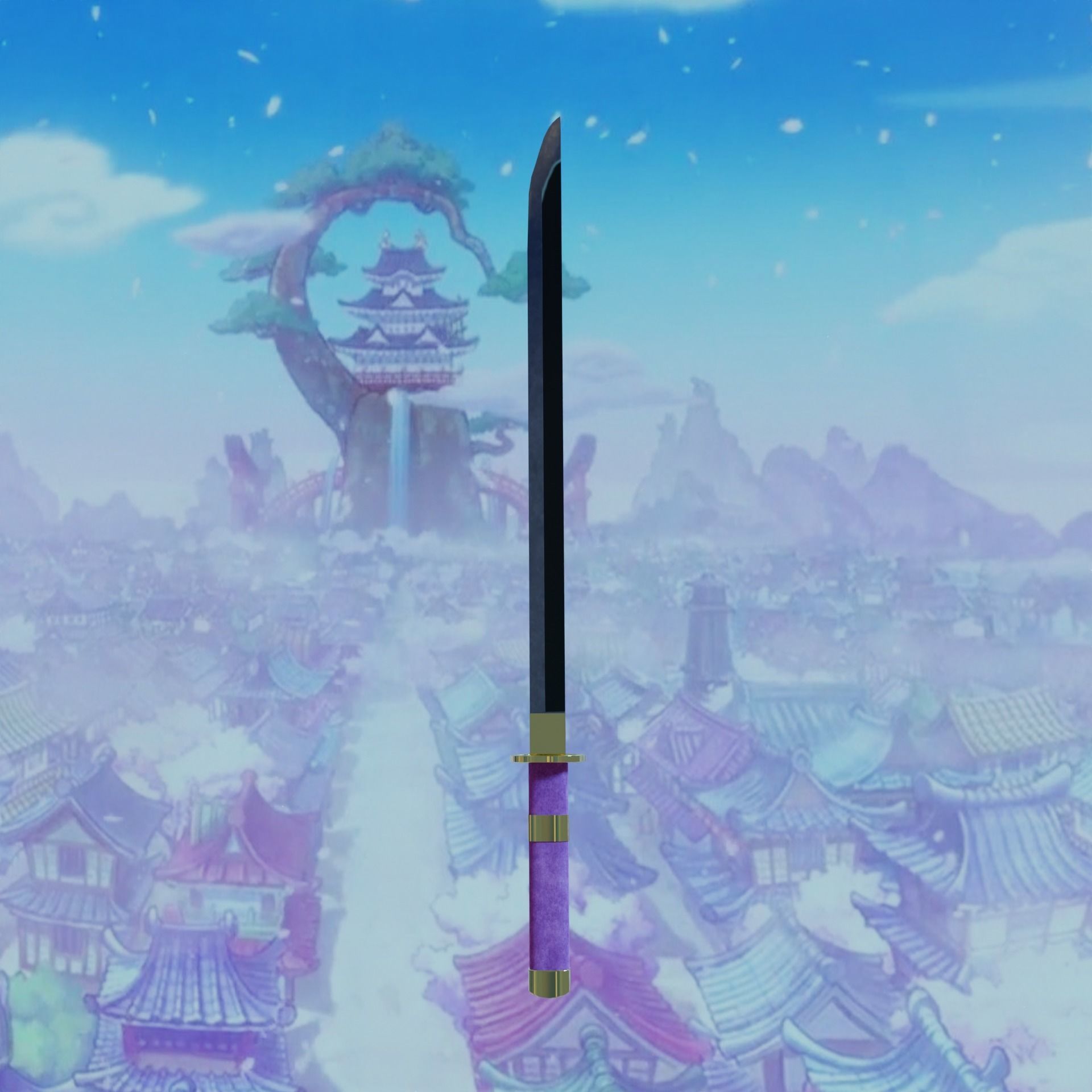 Zoro Enma Sword 3D Model free VR / AR / low-poly 3D model | CGTrader