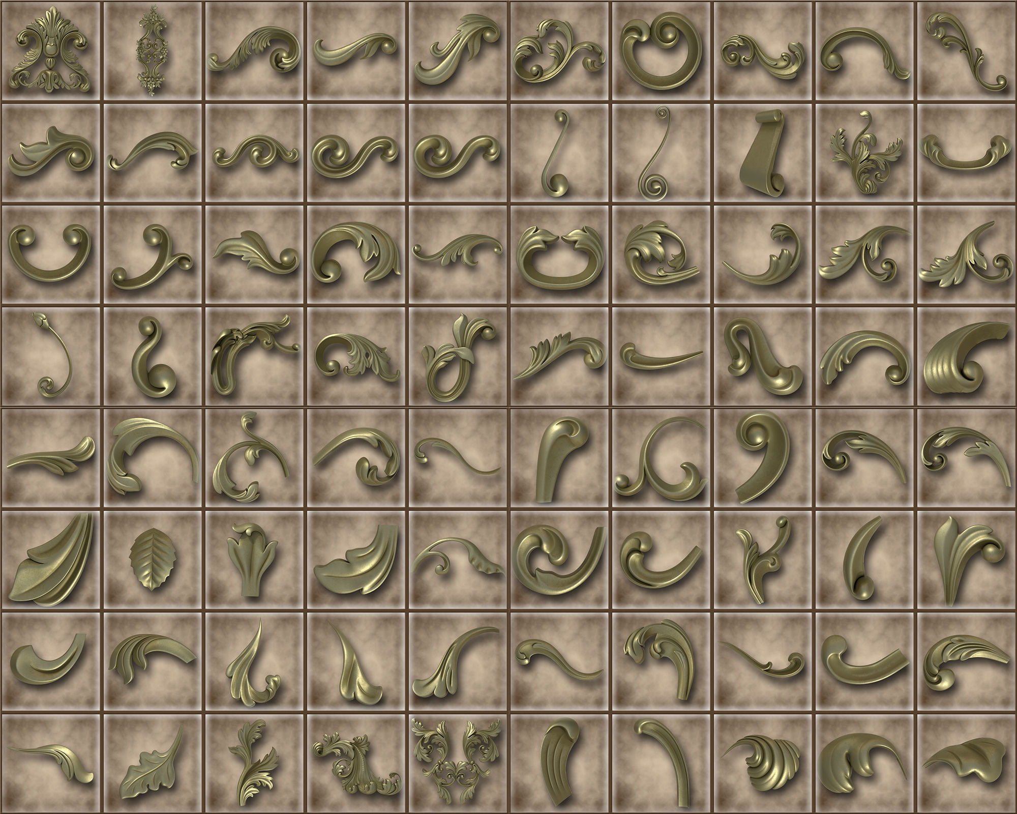 Ornamental Alphas Vol 01 Texture | CGTrader