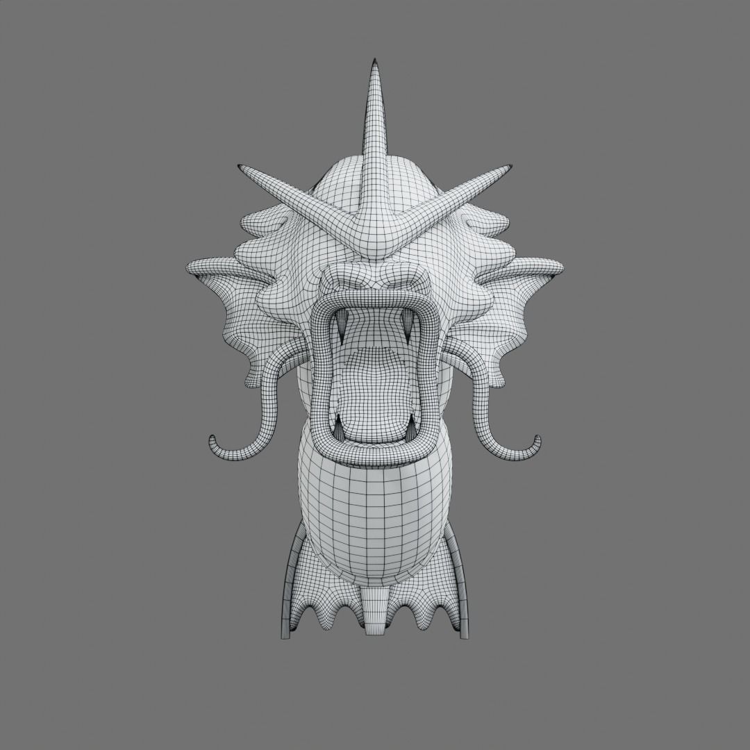 3D model Pokemon Gyarados - Rigged 3D model - low and high poly VR / AR ...