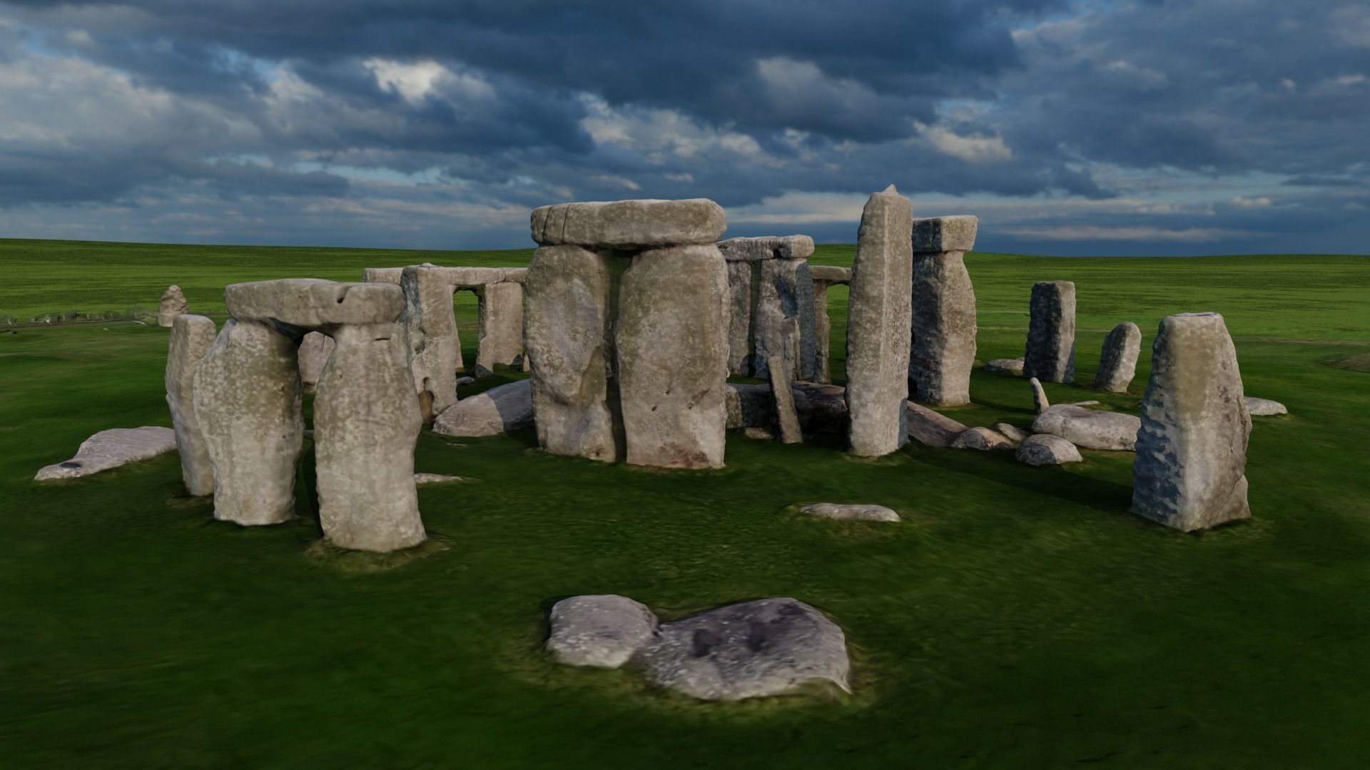 3D model Stonehenge Monument Landscape and 3D Printable Model VR / AR ...