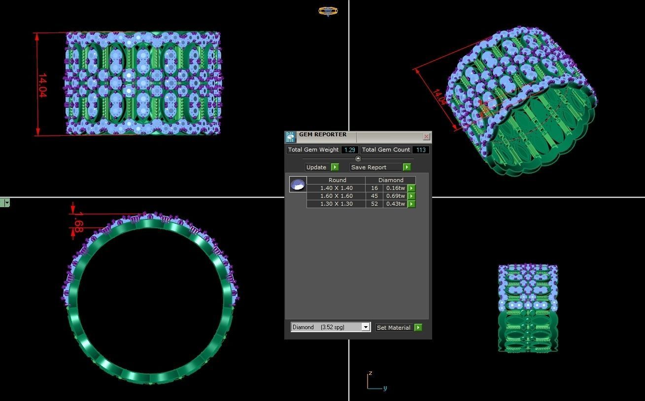 diamond ring New cad design 3D model | CGTrader