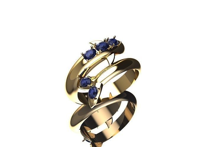 dolphin ring new cad design file 3D model | CGTrader