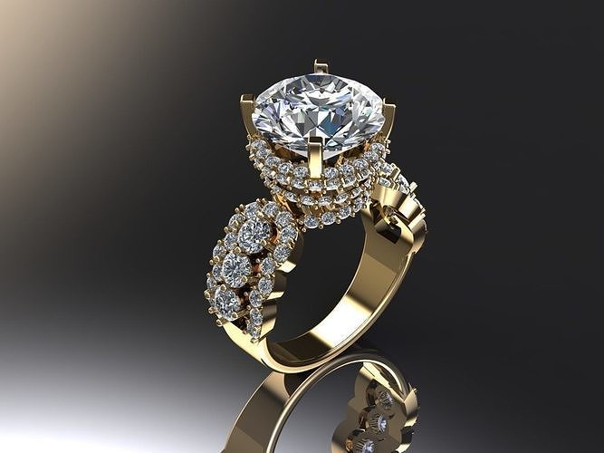 diamond ring new cad design 3D model | CGTrader