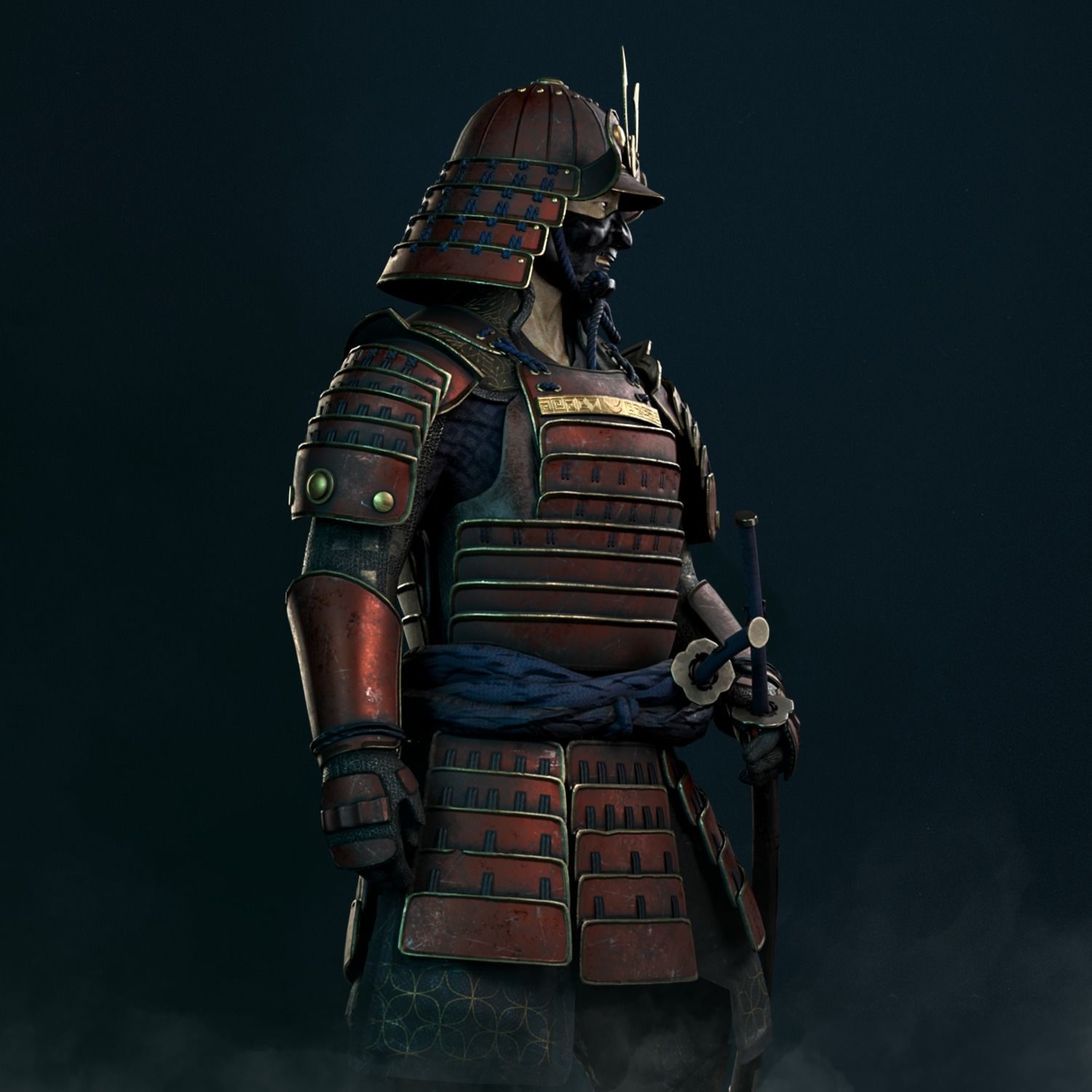3D model The Samurai in armor VR / AR / low-poly | CGTrader